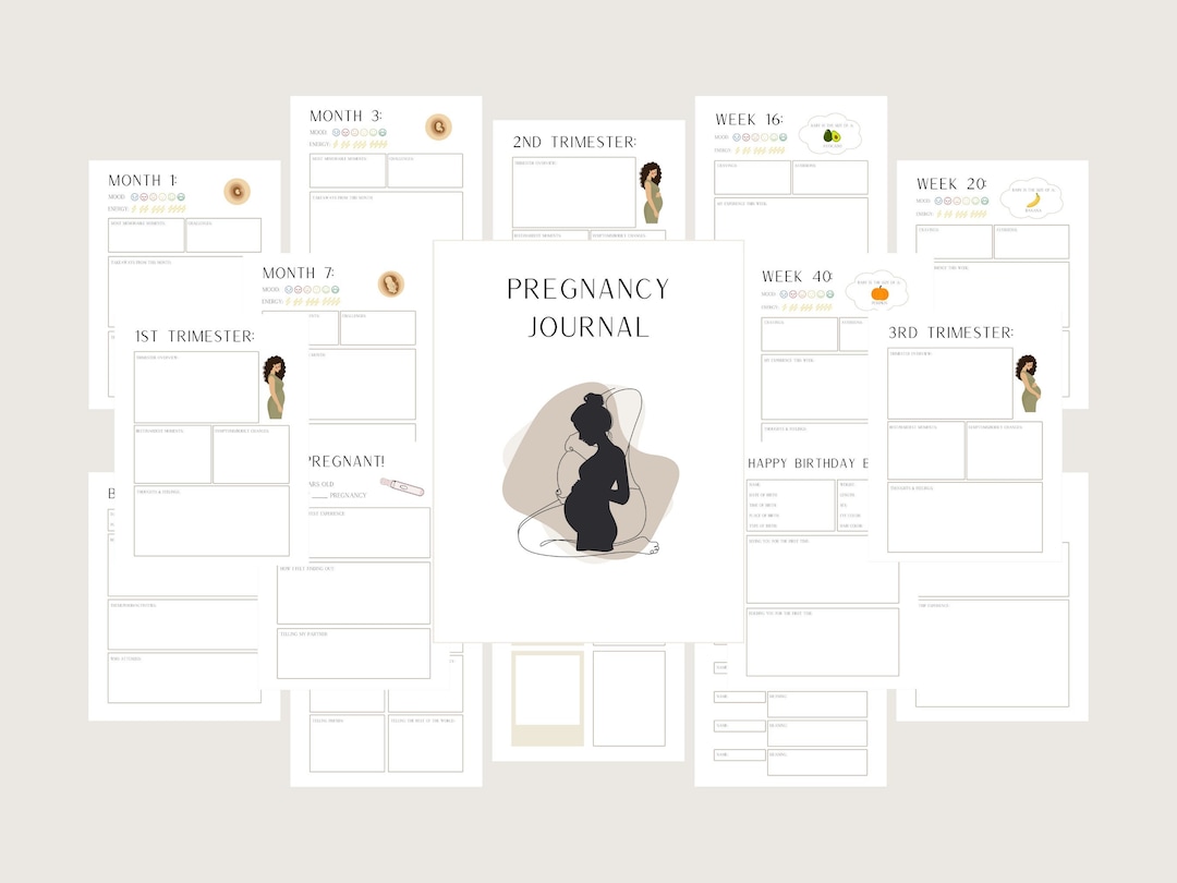 Minimalist Pregnancy Journal, Printable Pregnancy Journal, Pregnancy ...