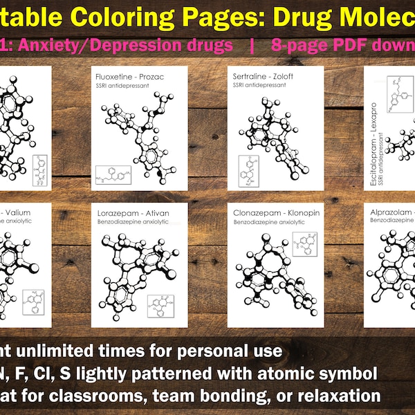 Coloring Pages for Depression and Anxiety - Etsy