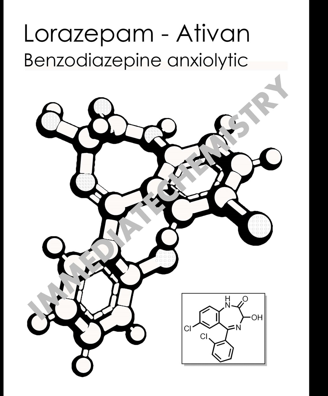 Printable Coloring Pages: Drug Molecules, Set 1 (anxiety/depression) - Etsy