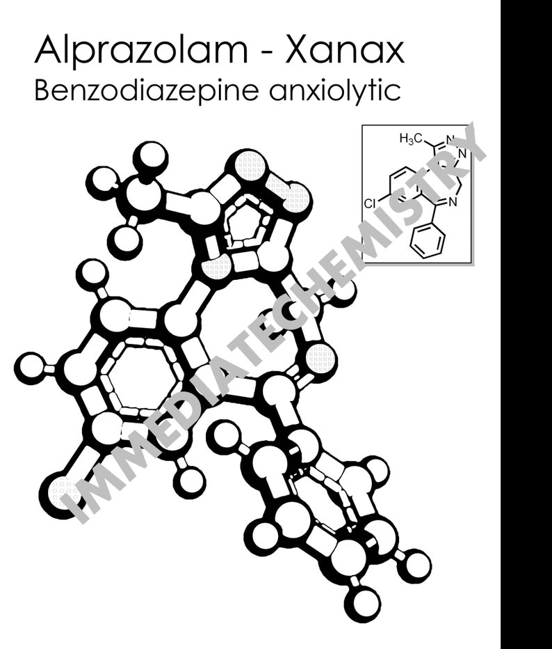 Printable Coloring Pages: Drug Molecules, Set 1 (anxiety/depression) - Etsy