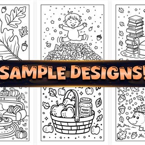 114 Bold Easy and Cozy Autumn Coloring Pages PDF SVG and PNG Files - Etsy