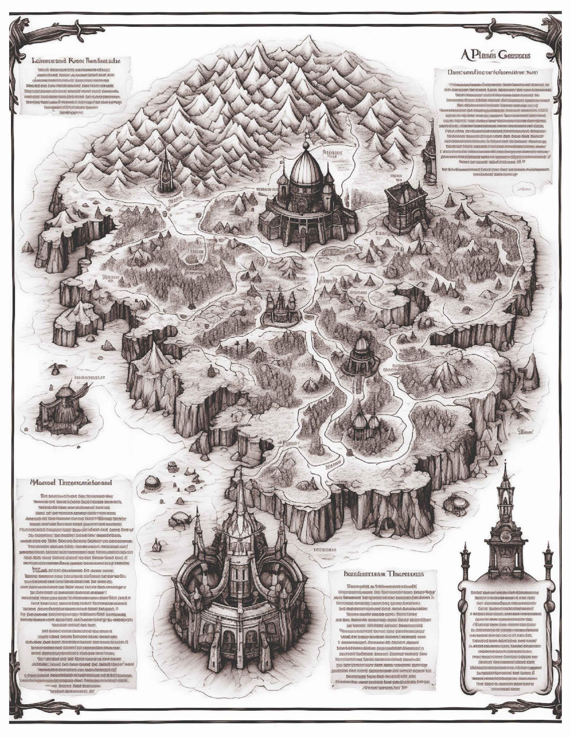 30 Fantasy Maps Coloring Pages PDF and JPG - Etsy