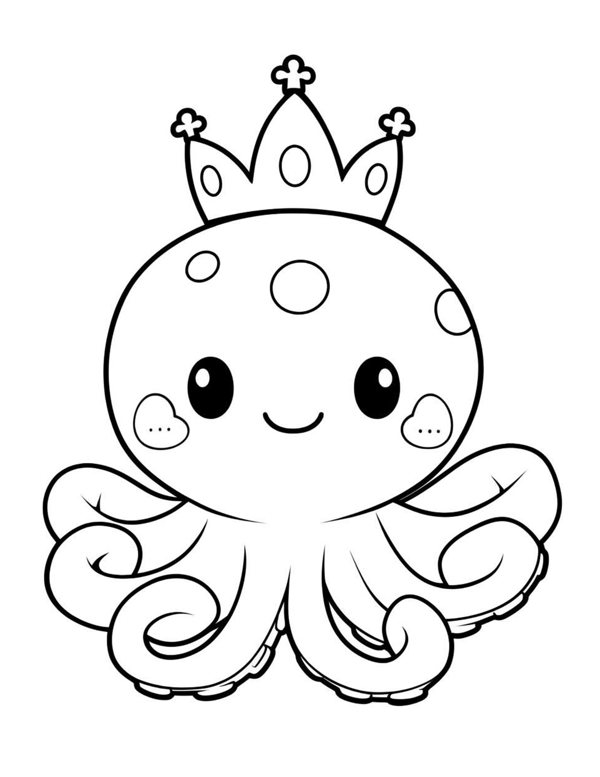 100 Cute Ocean Animals Coloring Pages – Digital Download | JPG, PDF ...
