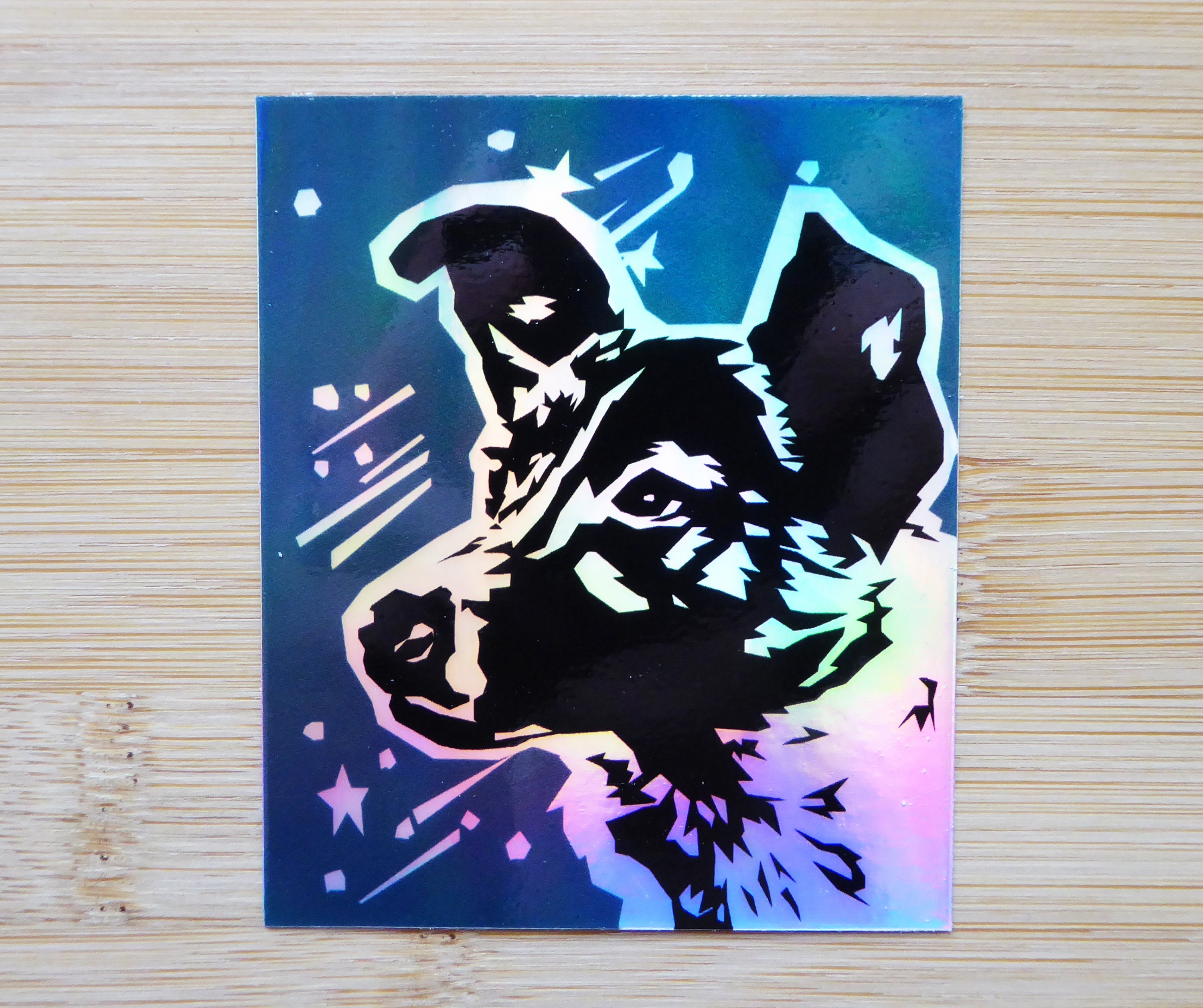 Laika Holographic Sticker - Russian Soviet Space Dog Illustration Art ...