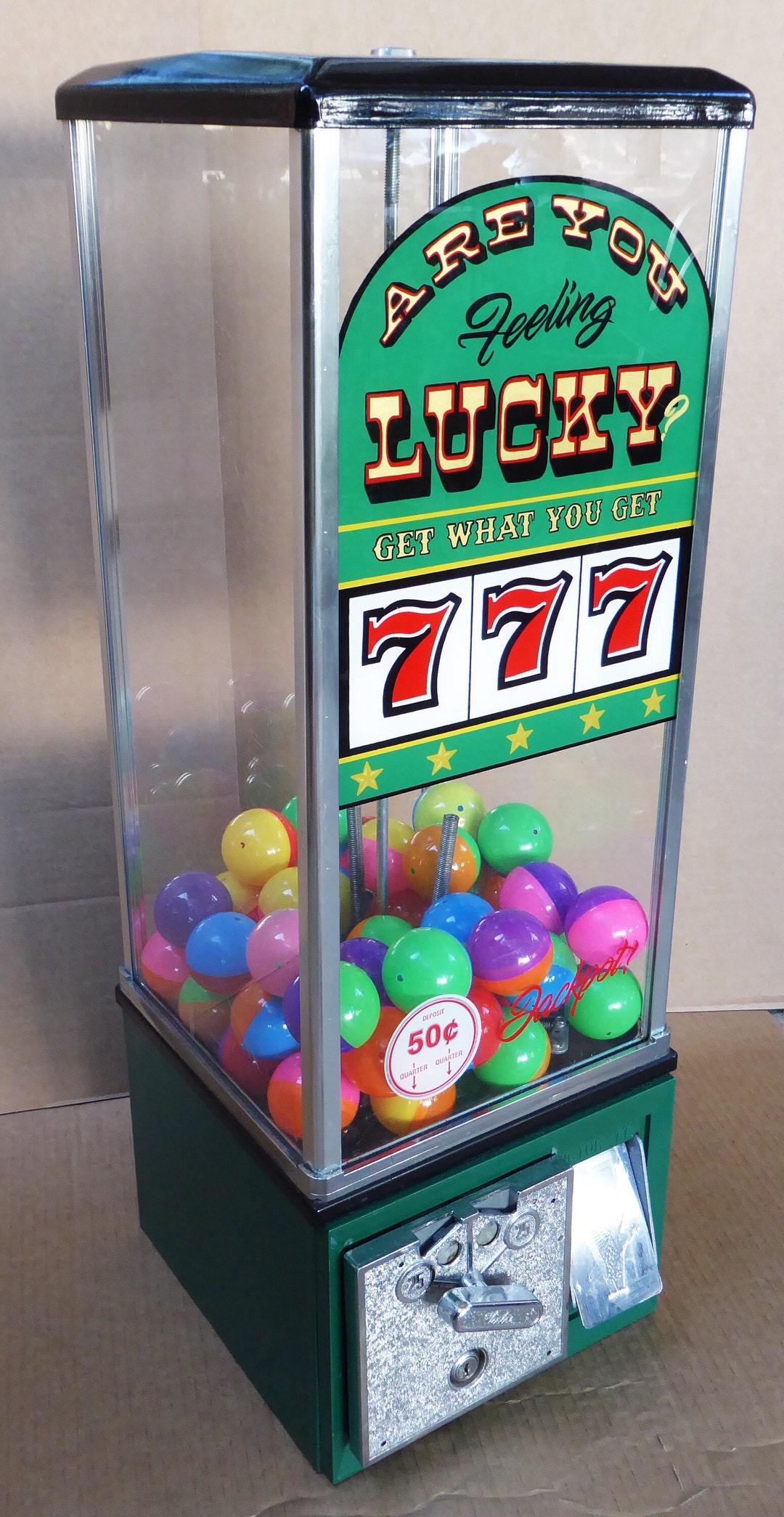 777 Get What You Get Random Tattoo Capsule Vending Machine Green Hand ...