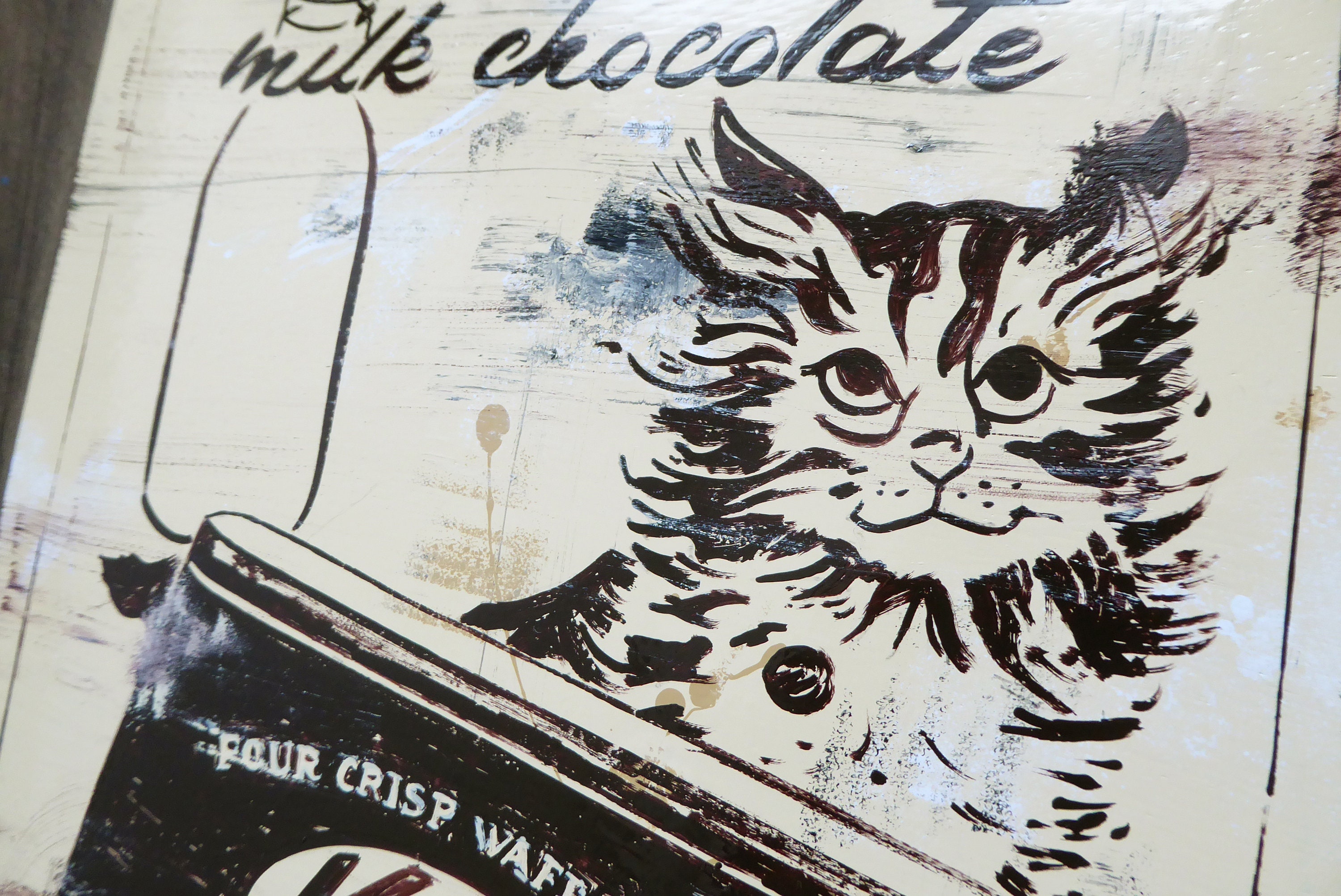 Vintage-inspired 'kit Kat' Chocolate Bar Advertising Sign - Hand ...