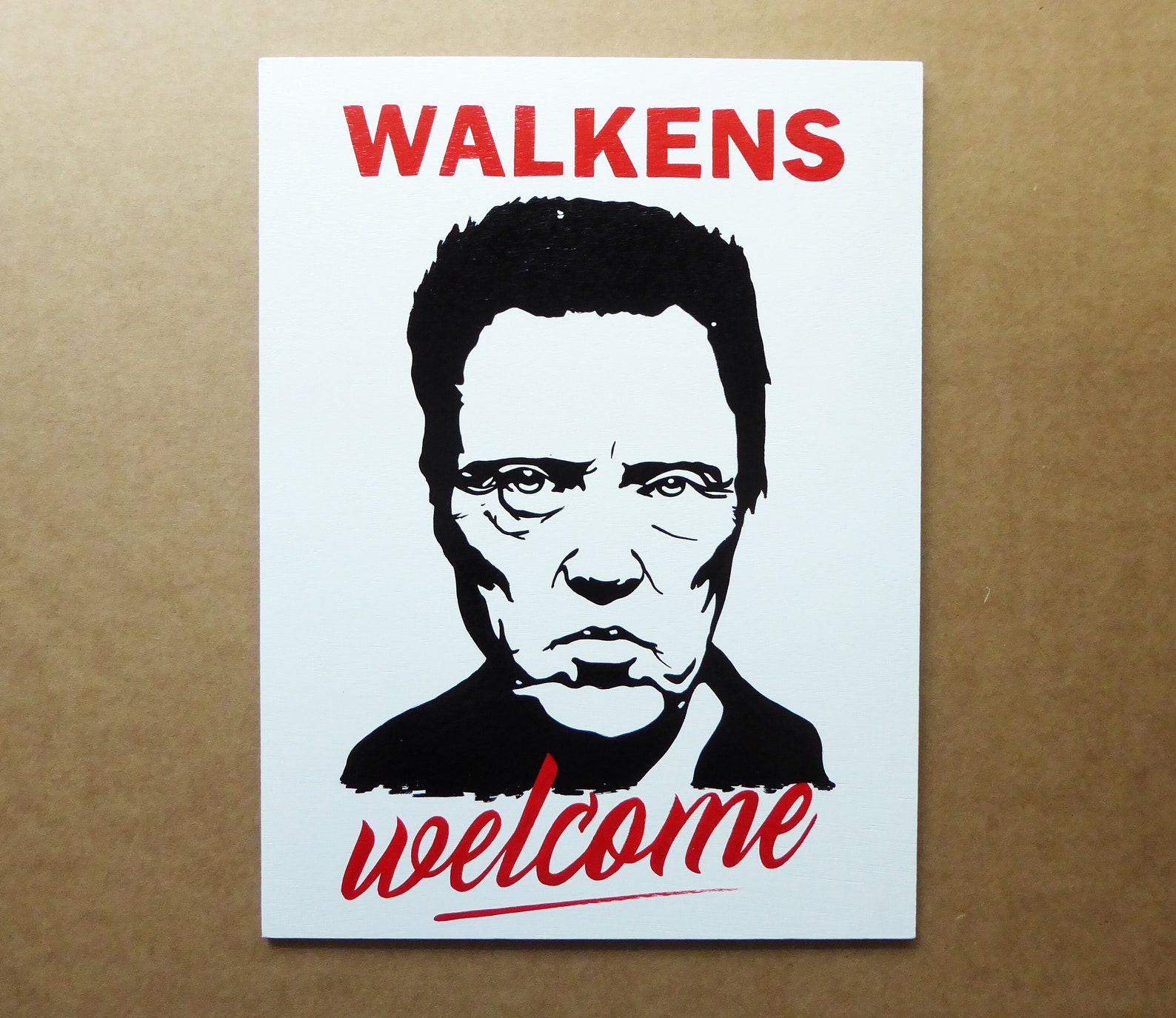 Walken Welcome Hand Painted Wooden Sign christopher Walken/tattoo/shop ...
