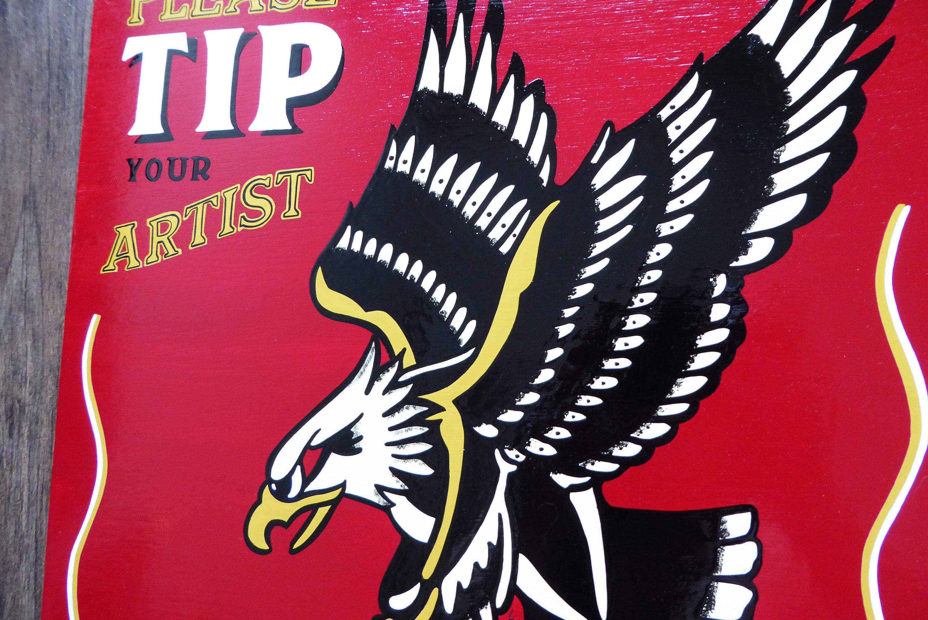 Please Tip Your Artist - Hand Painted Wooden Sign (american Traditional ...