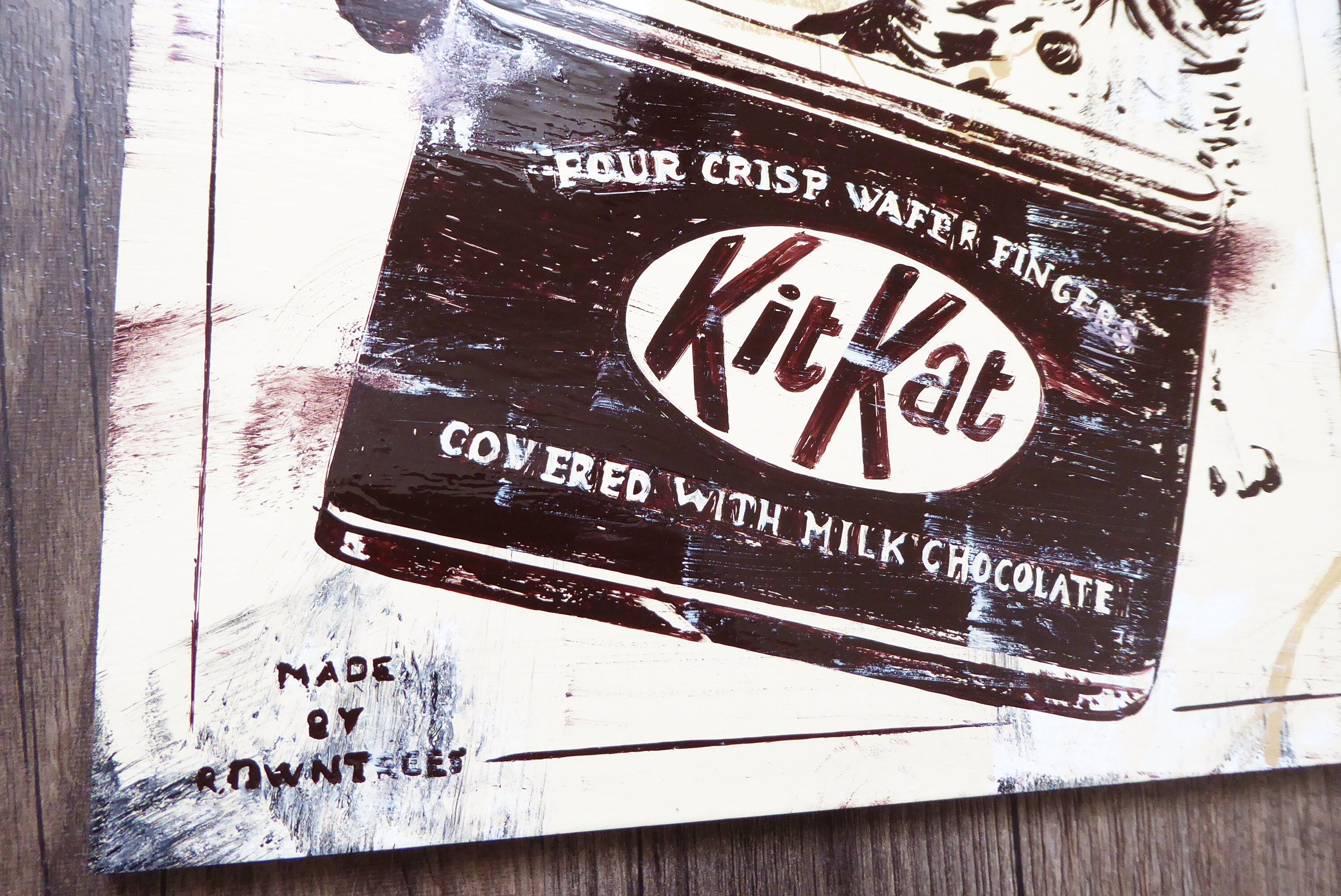 Vintage-inspired 'kit Kat' Chocolate Bar Advertising Sign - Hand ...