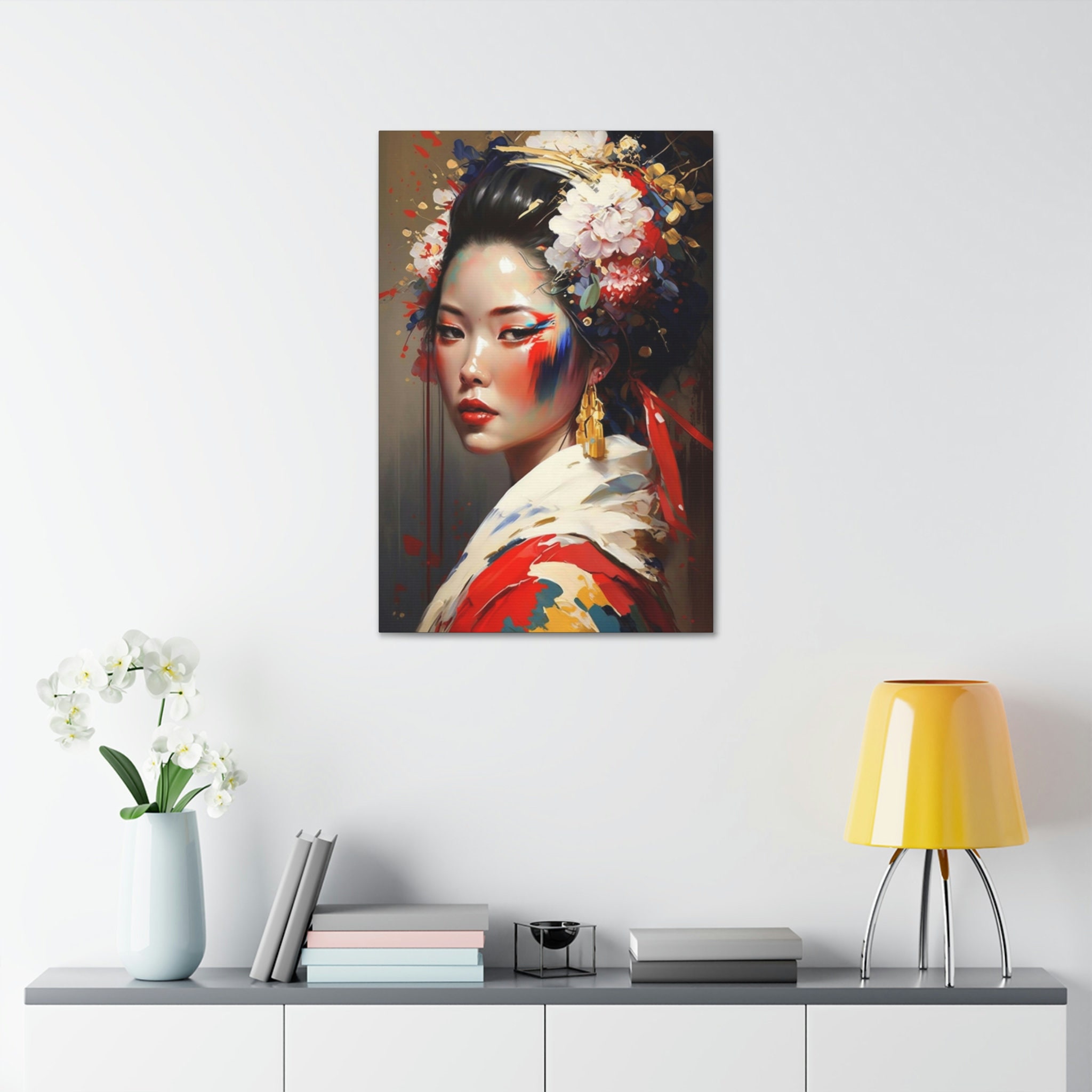 Beautiful Japanese Geisha Canvas Art Beautiful Wall Art - Etsy