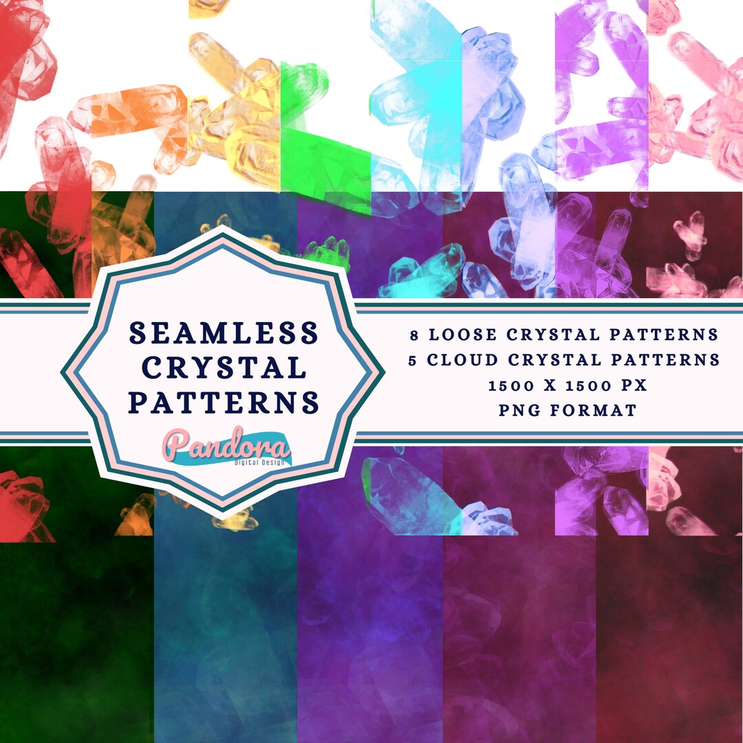 Seamless Crystals Patterns - Etsy