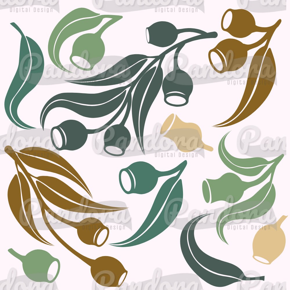 Aussie Gum Leaf Clipart & Vector Files - Etsy