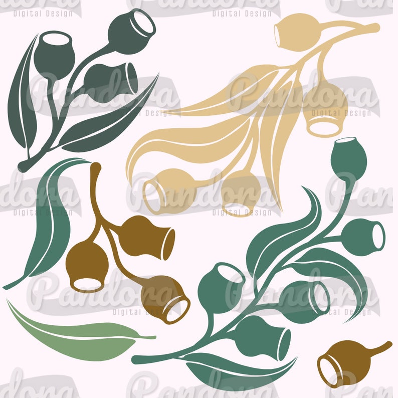Aussie Gum Leaf Clipart & Vector Files - Etsy Australia
