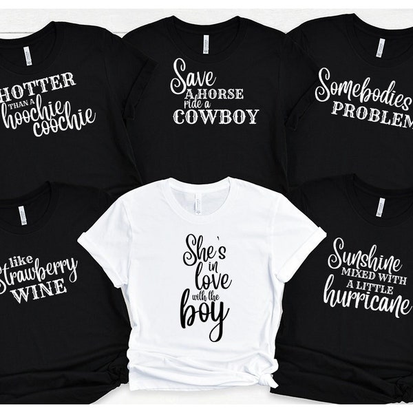 Country Song Lyric Shirts - Etsy