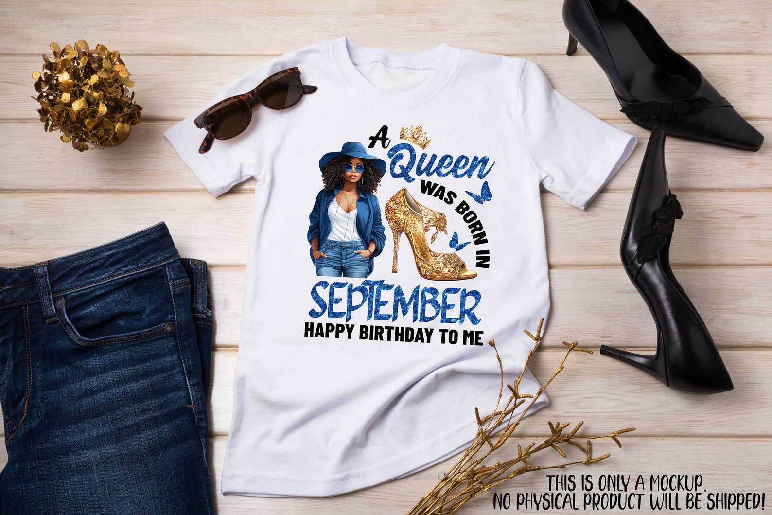 A Queen Was Born in September PNG, Black September Queen PNG, September ...