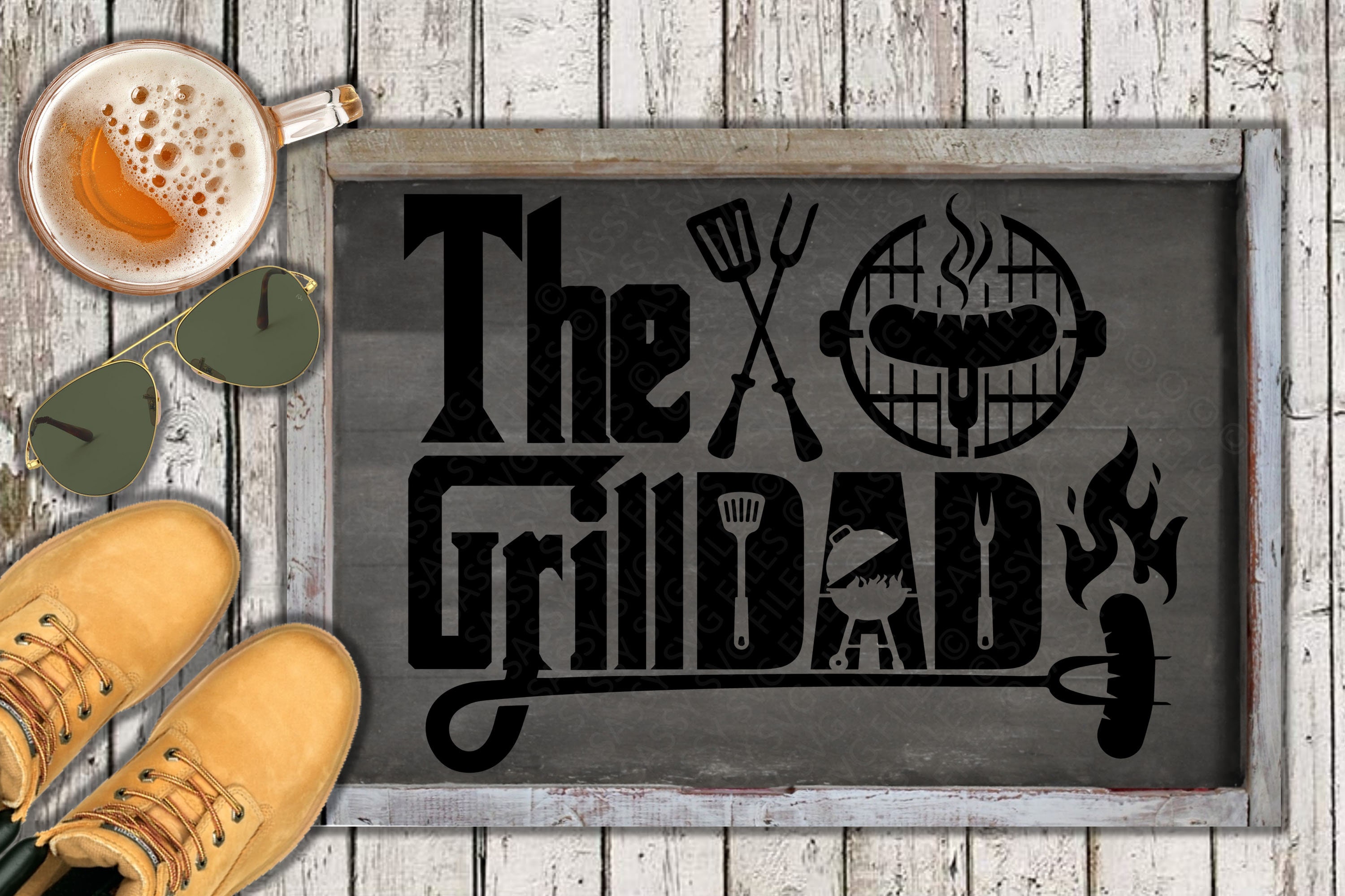 The Grill Dad SVG the Grillfather SVG Dad BBQ Grilling - Etsy