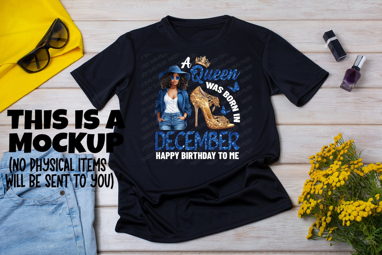 A Queen Was Born in December PNG, Black December Queen PNG, December ...