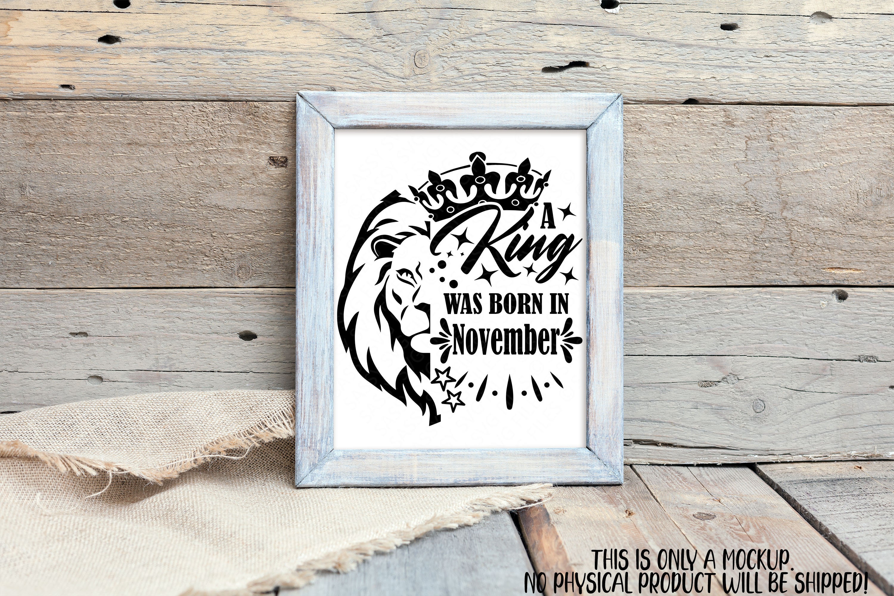 A King Was Born in November SVG PNG, November Birthday Man, Happy ...