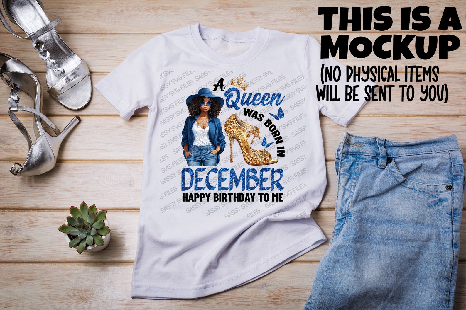 A Queen Was Born in December PNG, Black December Queen PNG, December ...