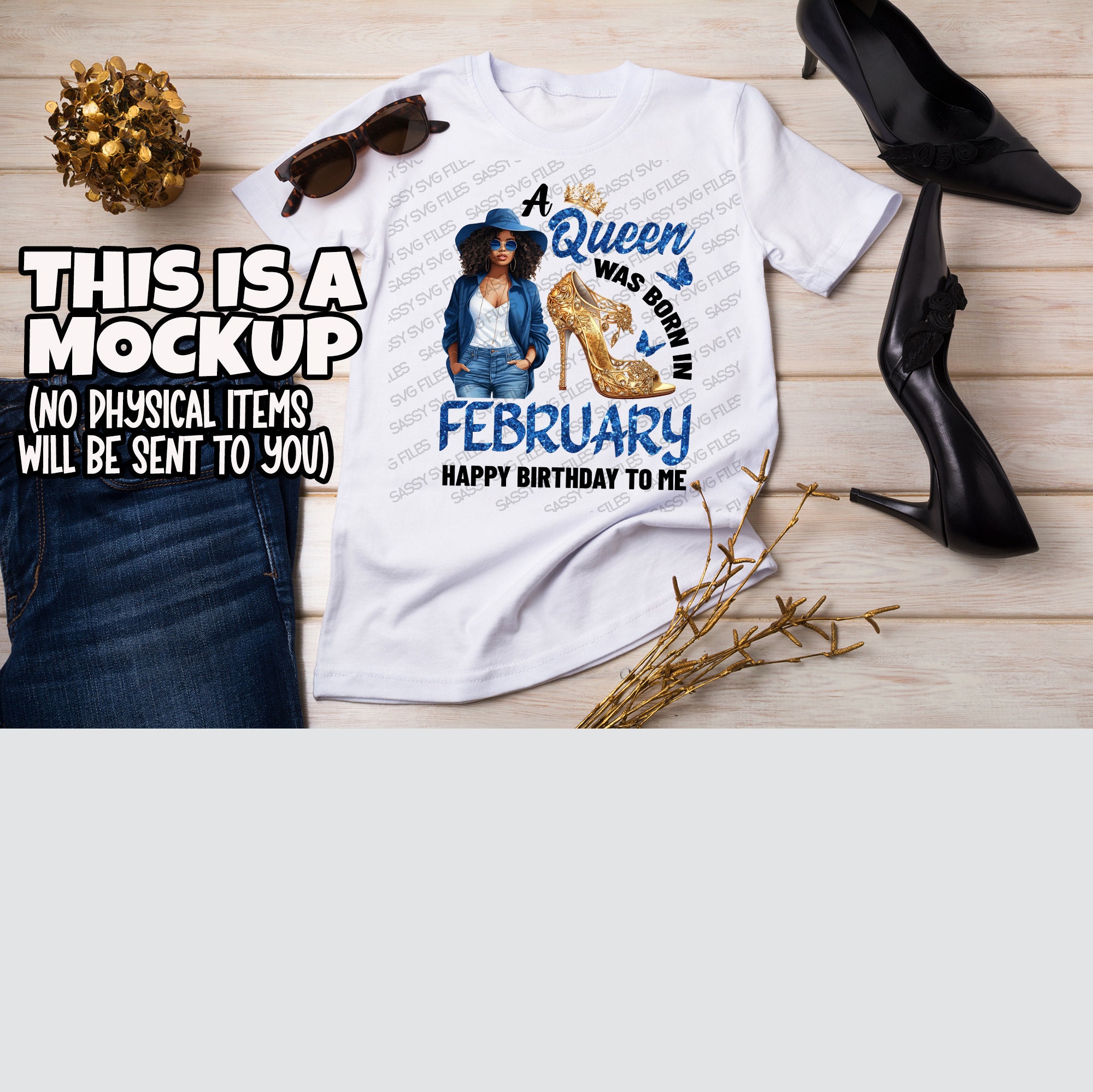 A Queen Was Born in February PNG, Black February Queen PNG, February ...