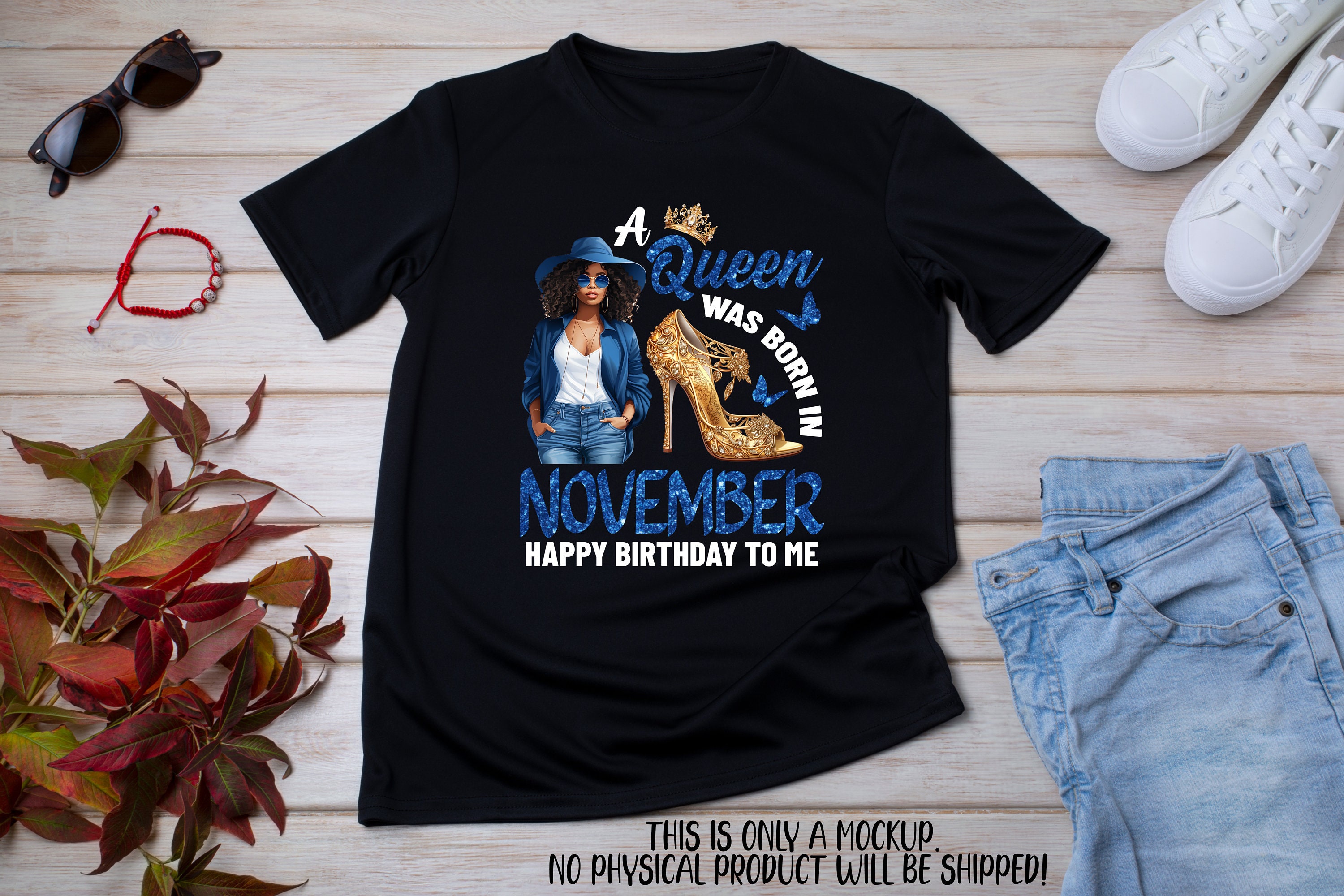 A Queen Was Born in November PNG, Black November Queen PNG, November ...