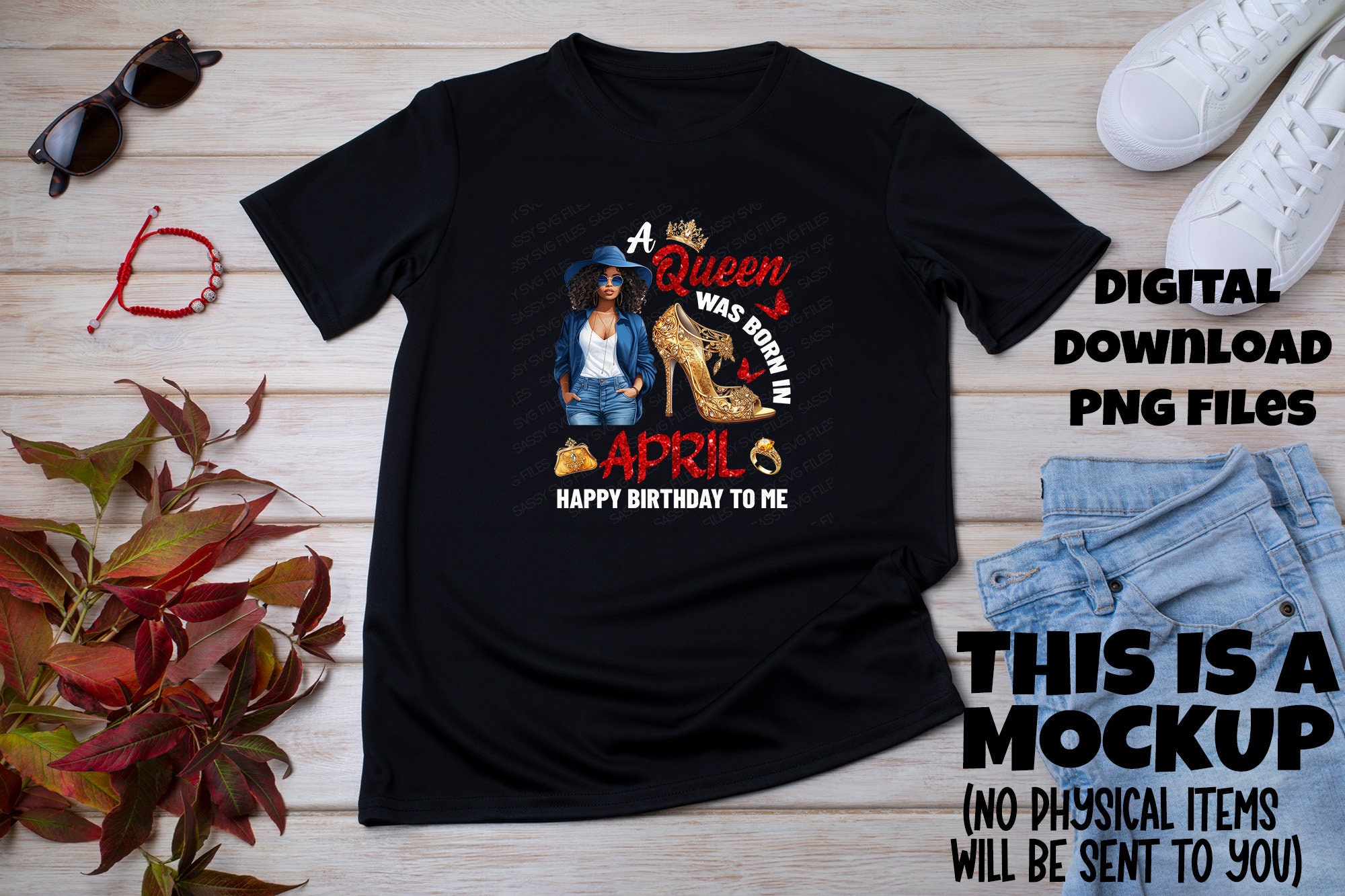 A Queen Was Born in April PNG, Black April Queen PNG, April Birthday ...