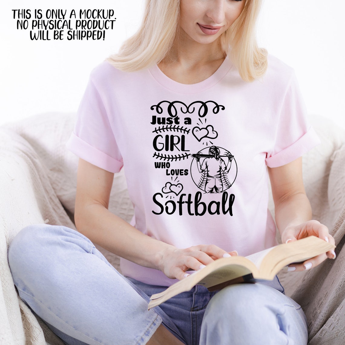 Just A Girl Who Loves Softball Softball Girl Svg Softball Fan