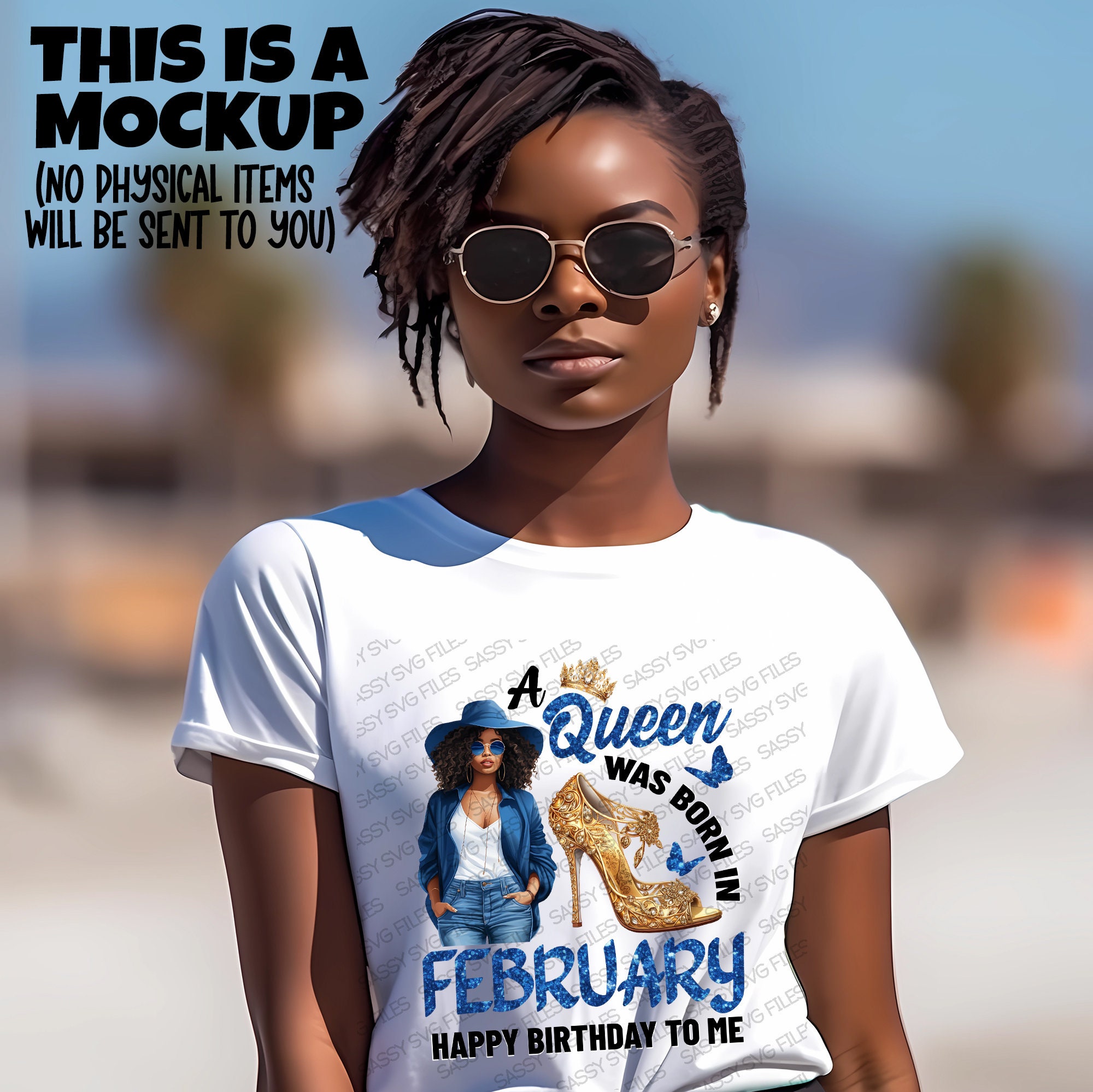 A Queen Was Born in February PNG, Black February Queen PNG, February ...