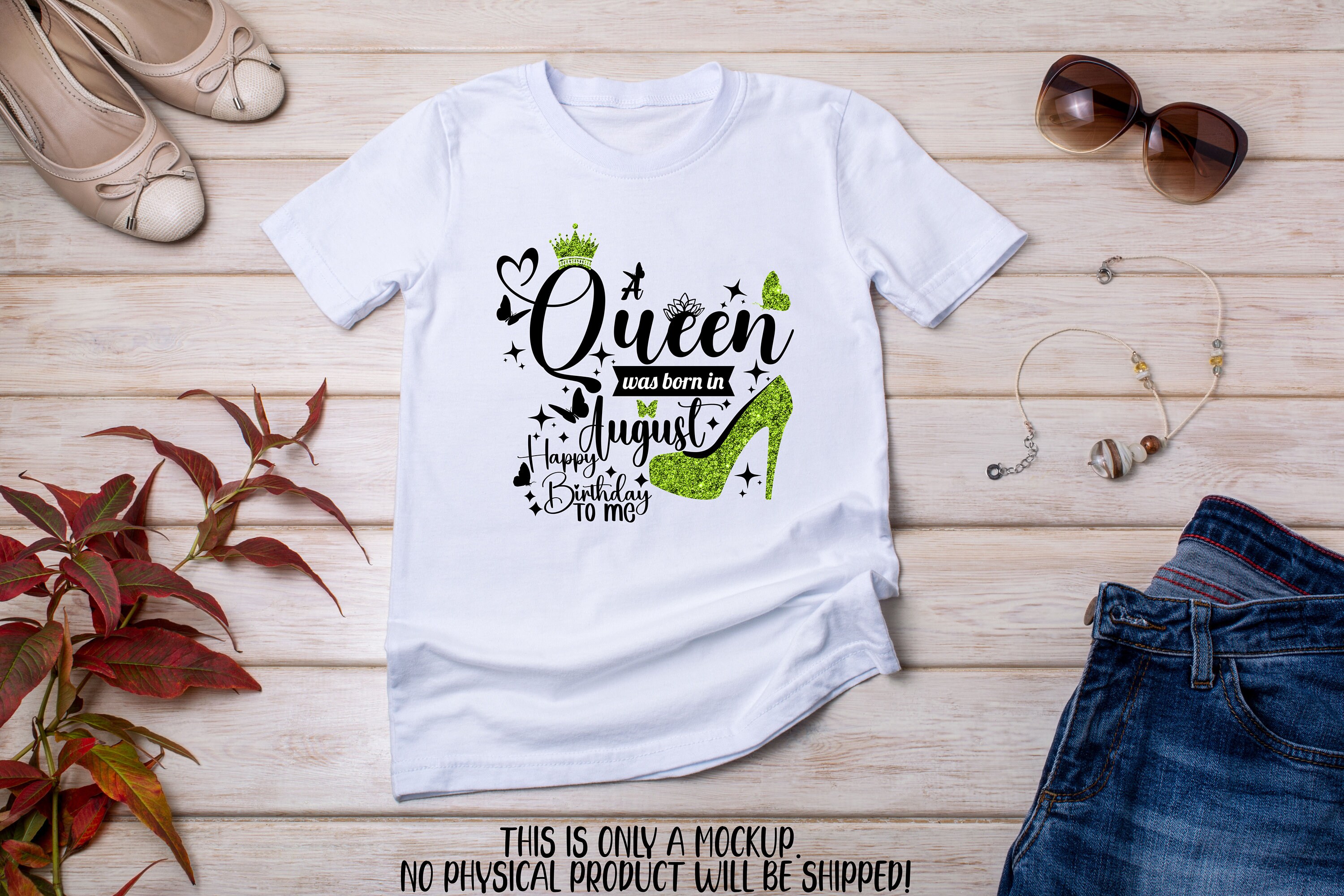 A Queen Was Born in August SVG | PNG, August Birthday Girl, Happy ...