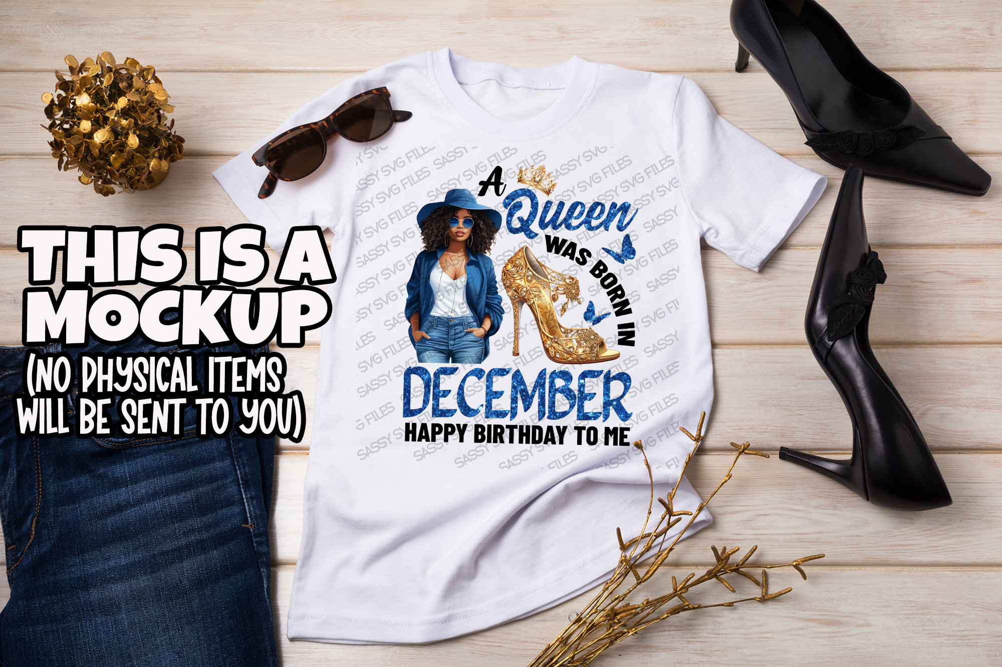 A Queen Was Born in December PNG, Black December Queen PNG, December ...