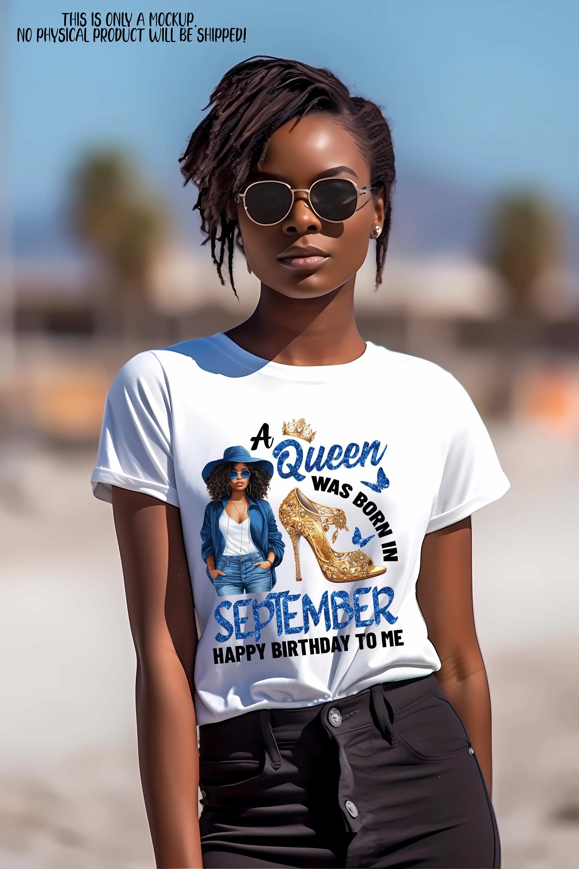 A Queen Was Born in September PNG, Black September Queen PNG, September ...