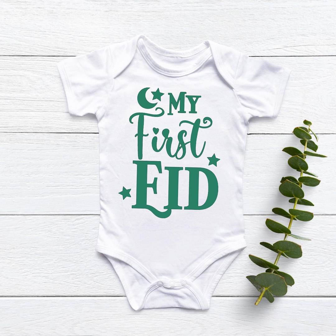 My First Eid Baby Onesie, Eid Outfit for Baby, Newborn Eid Gift, Muslim ...