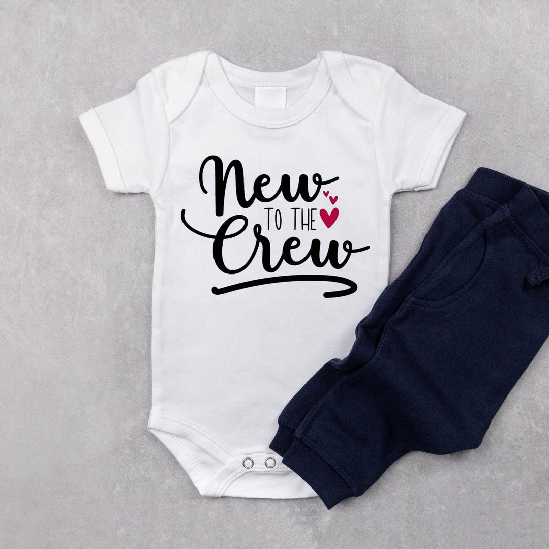 New to the Crew Baby Onesie, Funny Baby Bodysuit, Cute Baby Outfit, Newborn Romper, Gender ...