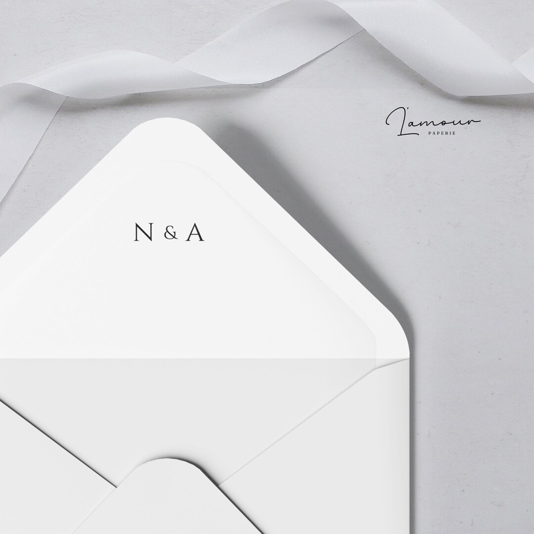 Minimalist Printable Envelope Liner, A7 Euro Flap and A7 Envelope Liner ...