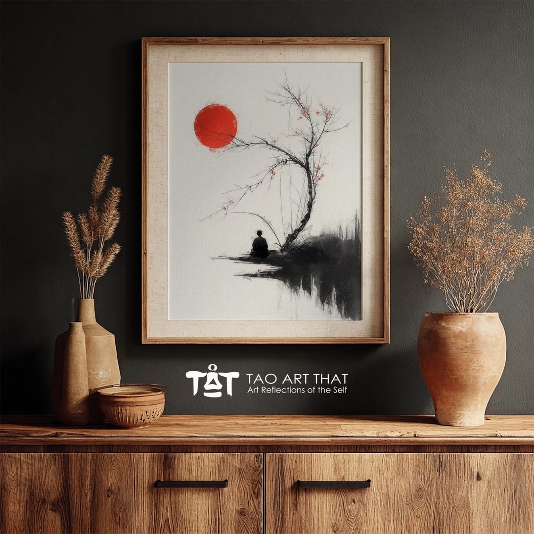 Become One - Zen Meditation Wall Art, Japanese Spiritual Art, Buddha ...