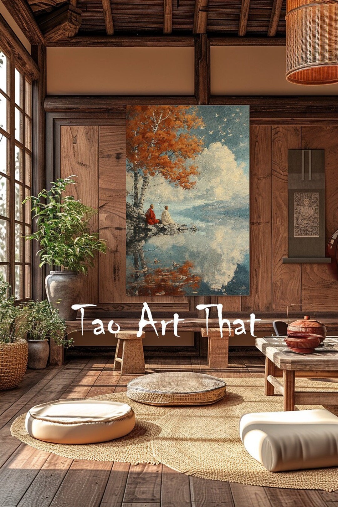 No Monks Were Found - Zen Buddhist Wall Art Painting - Etsy