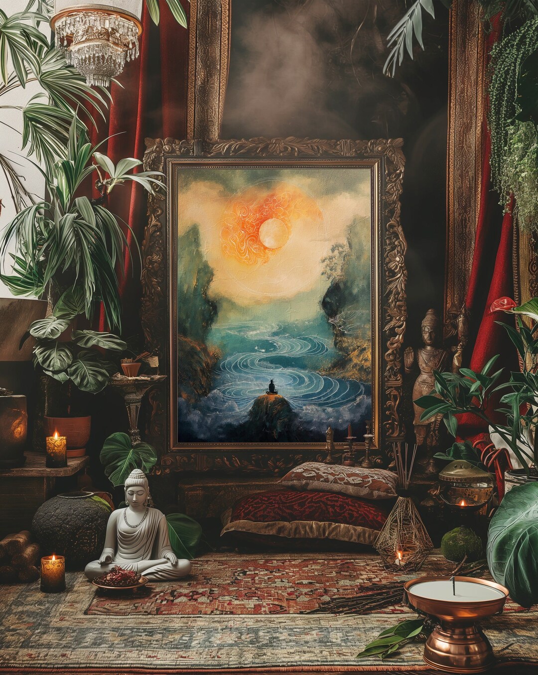 Yin Yang Zen Sun Meditation Spiritual Flow Artwork, Chakra ...