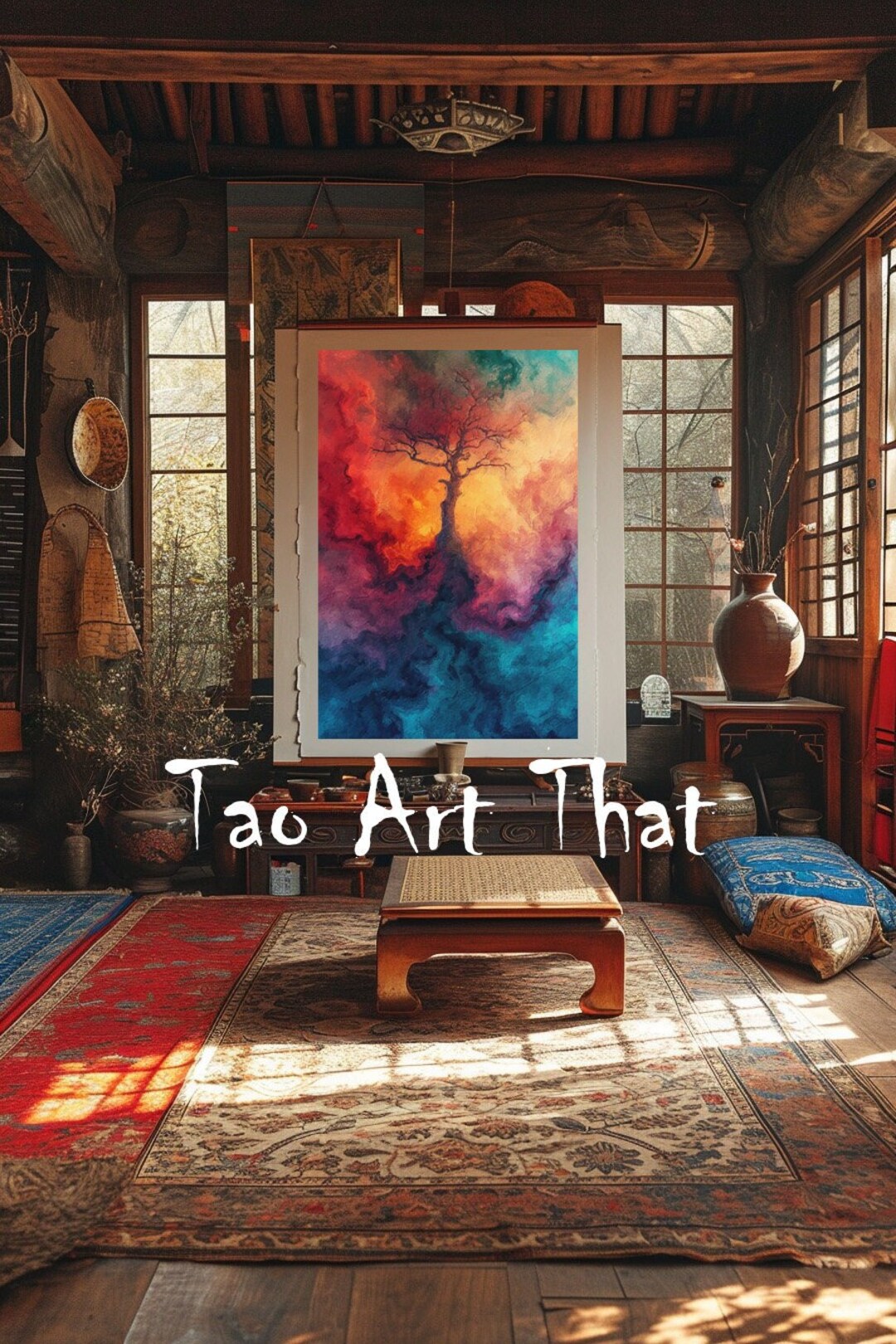 Baum des Lebens Farbklecks Gemälde Wandkunst Poster - Etsy.de