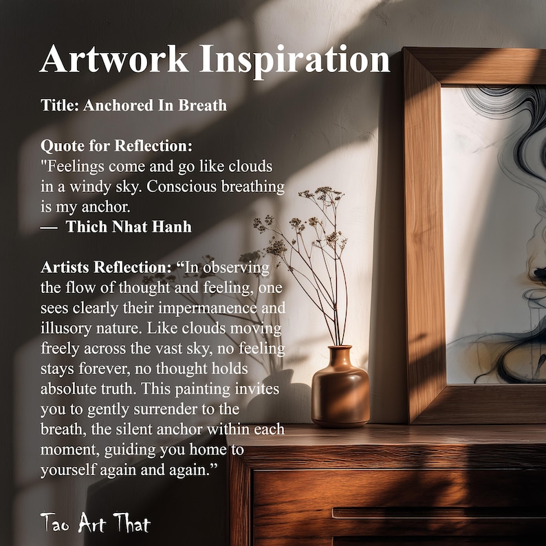 Anchored in Breath – Thich Nhat Hanh-inspired Zen Meditation Art Print ...