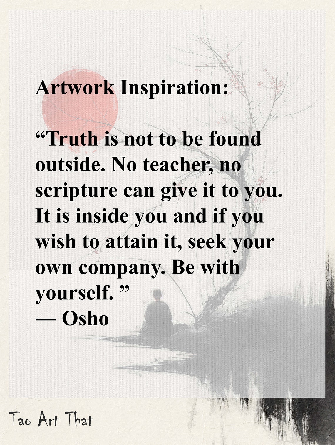 Become One With Yourself Zen Buddhist Art Spiritual Painting Wall Art ...