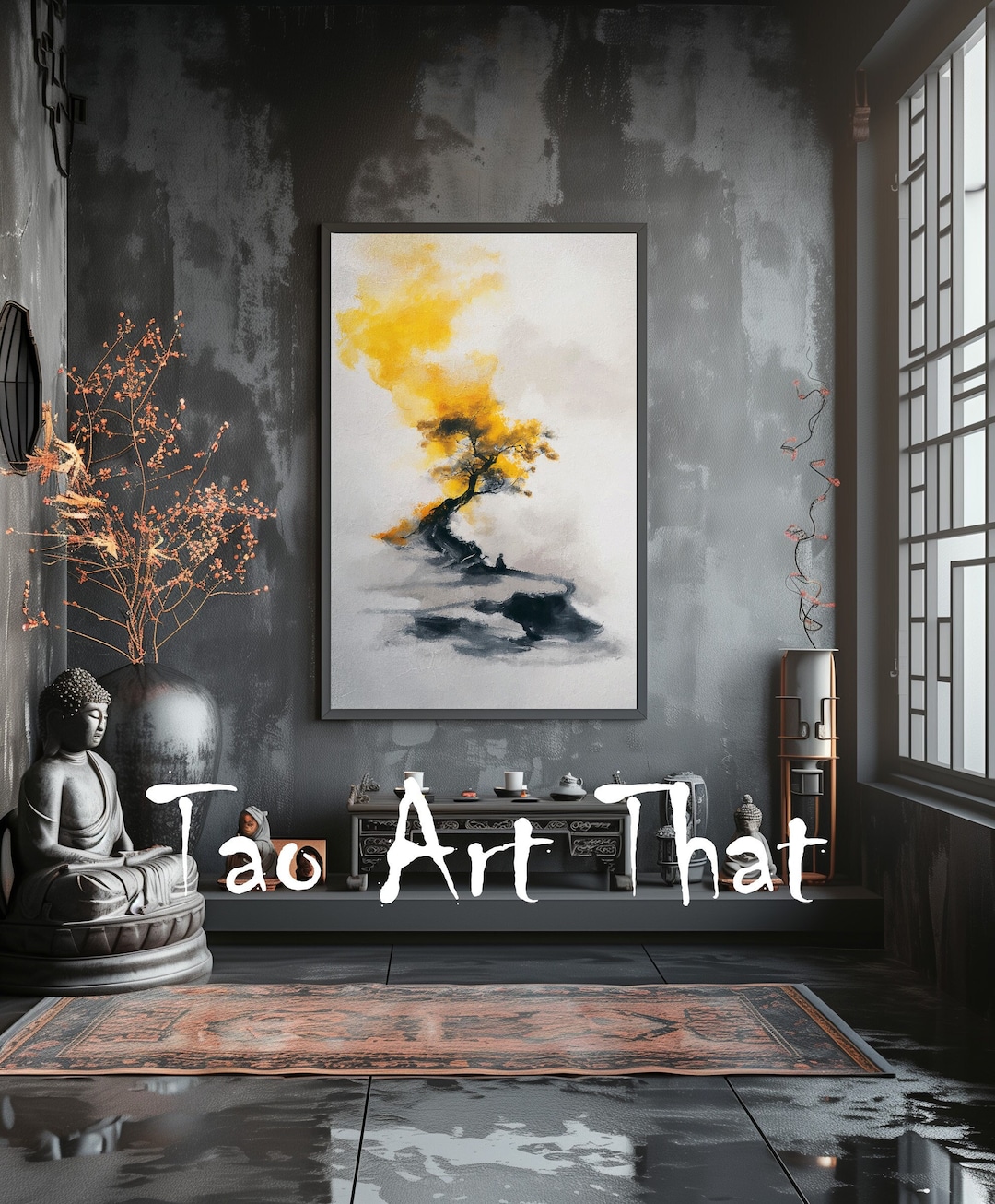 Be Still Be One in Being - Bodhi Tree With Buddha Meditation Artwork ...