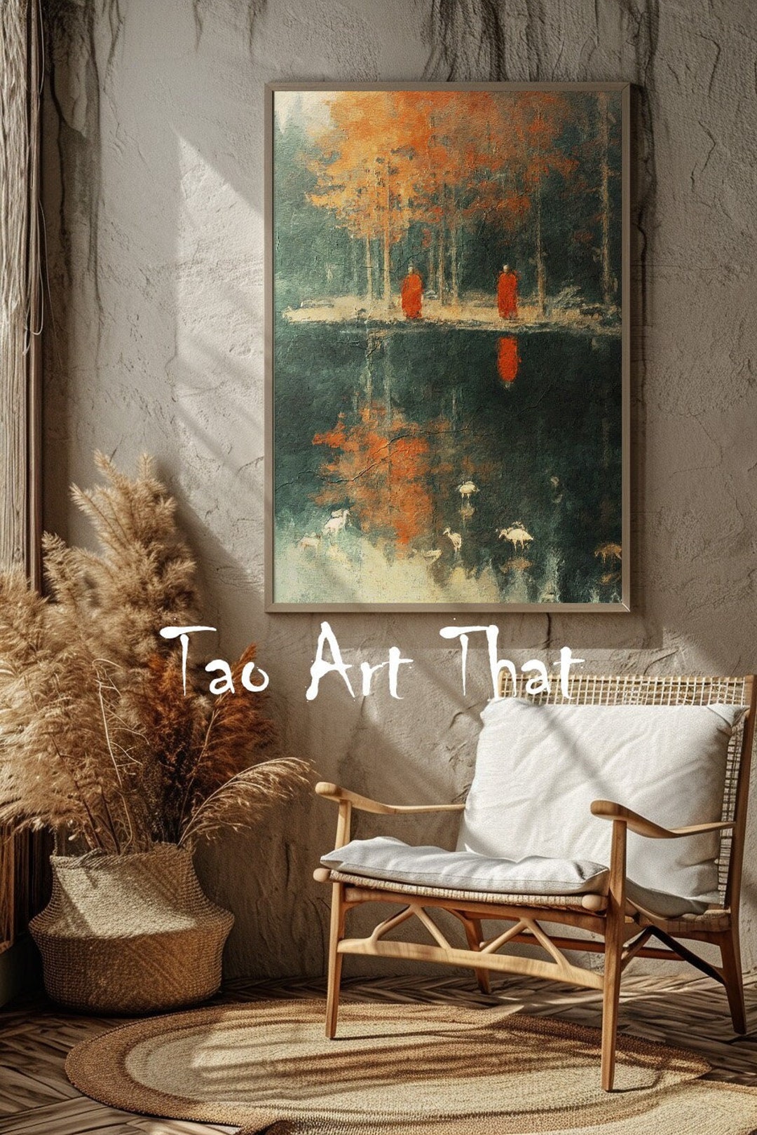 Buddhist Master & Student Zen Wall Painting Spiritual Art - Etsy