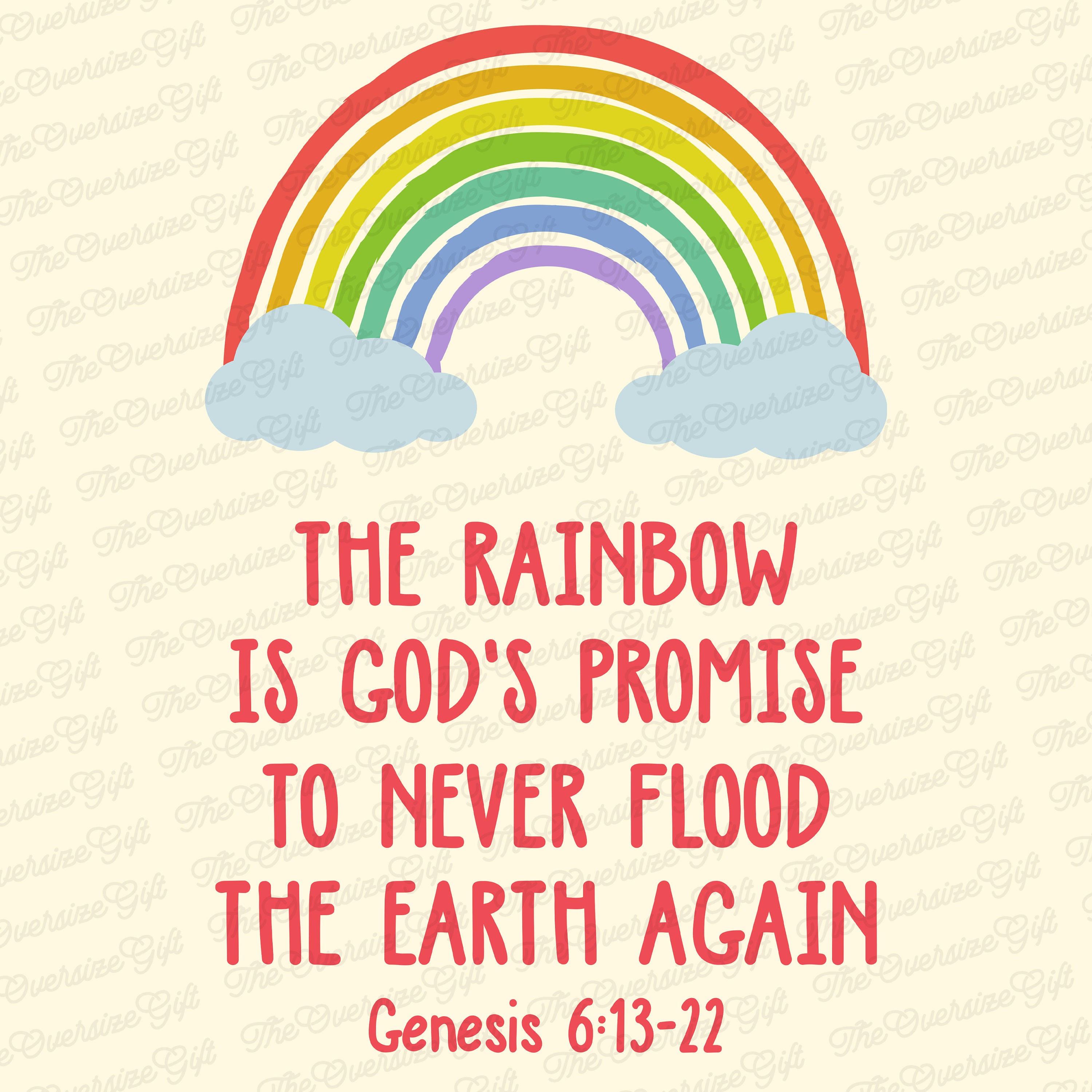 The Rainbow is God's Promise Never Flood the Earth Again PNG File , God ...