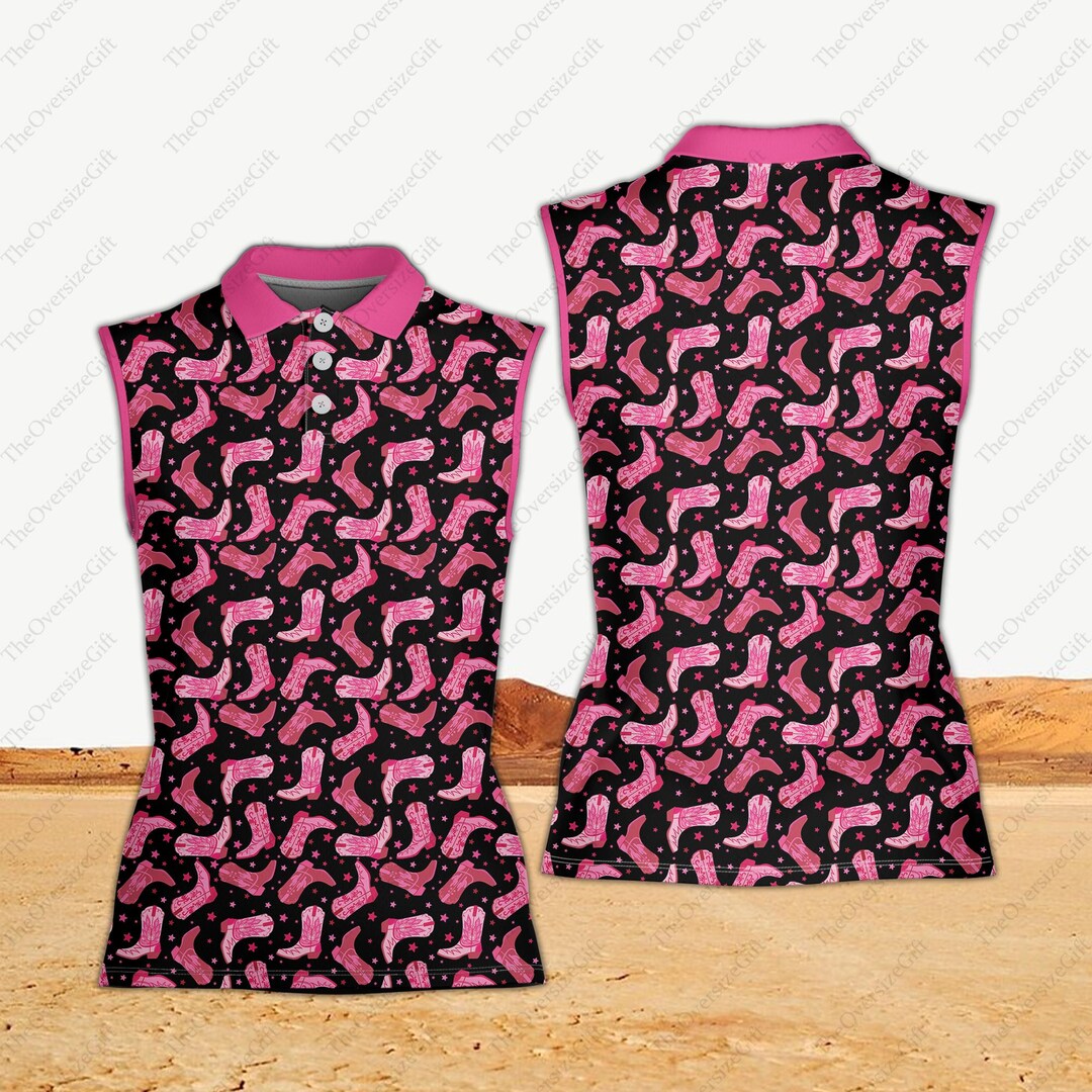 Western Golf Polo Shirt, Tee Haw, Let's Go Girls Golfer Women ...