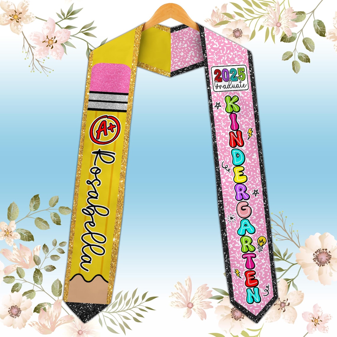 Personalized Kids Graduation Stole, 2025 Graduate Custom Name Kids Grad ...
