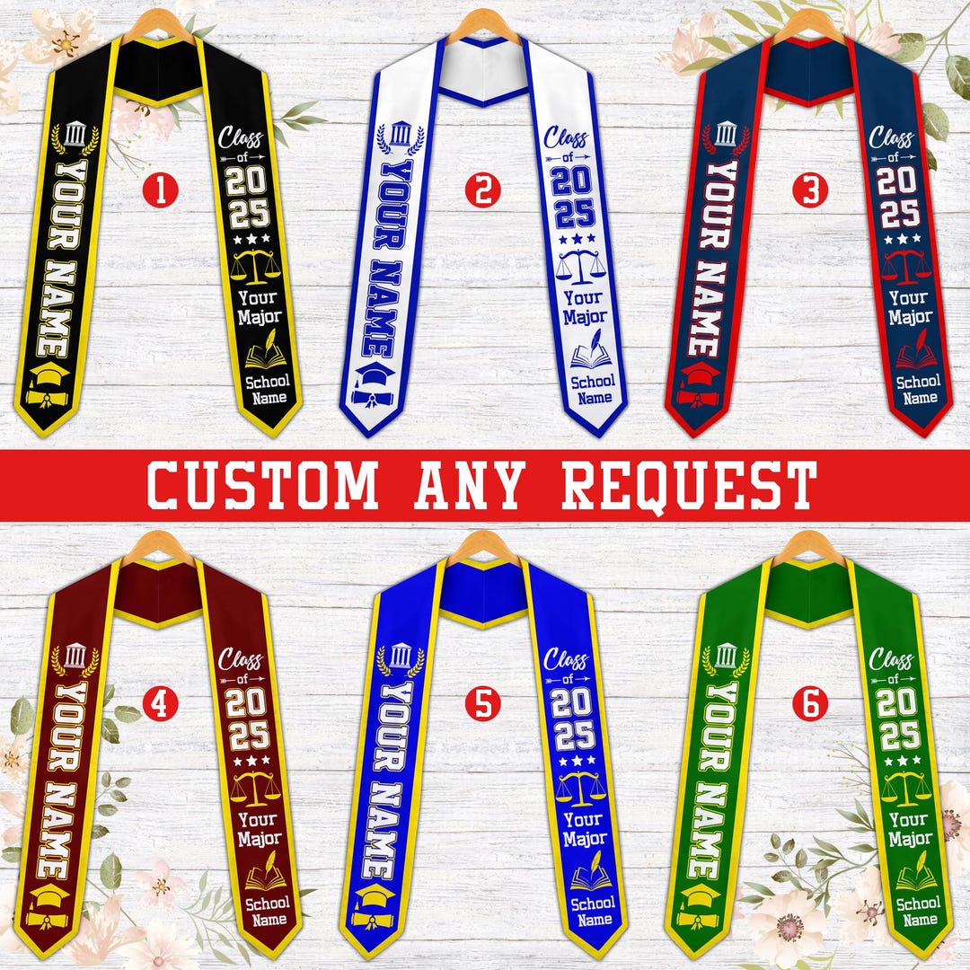Personalized Law School Graduation Stole, Custom Class of 2025 Law ...