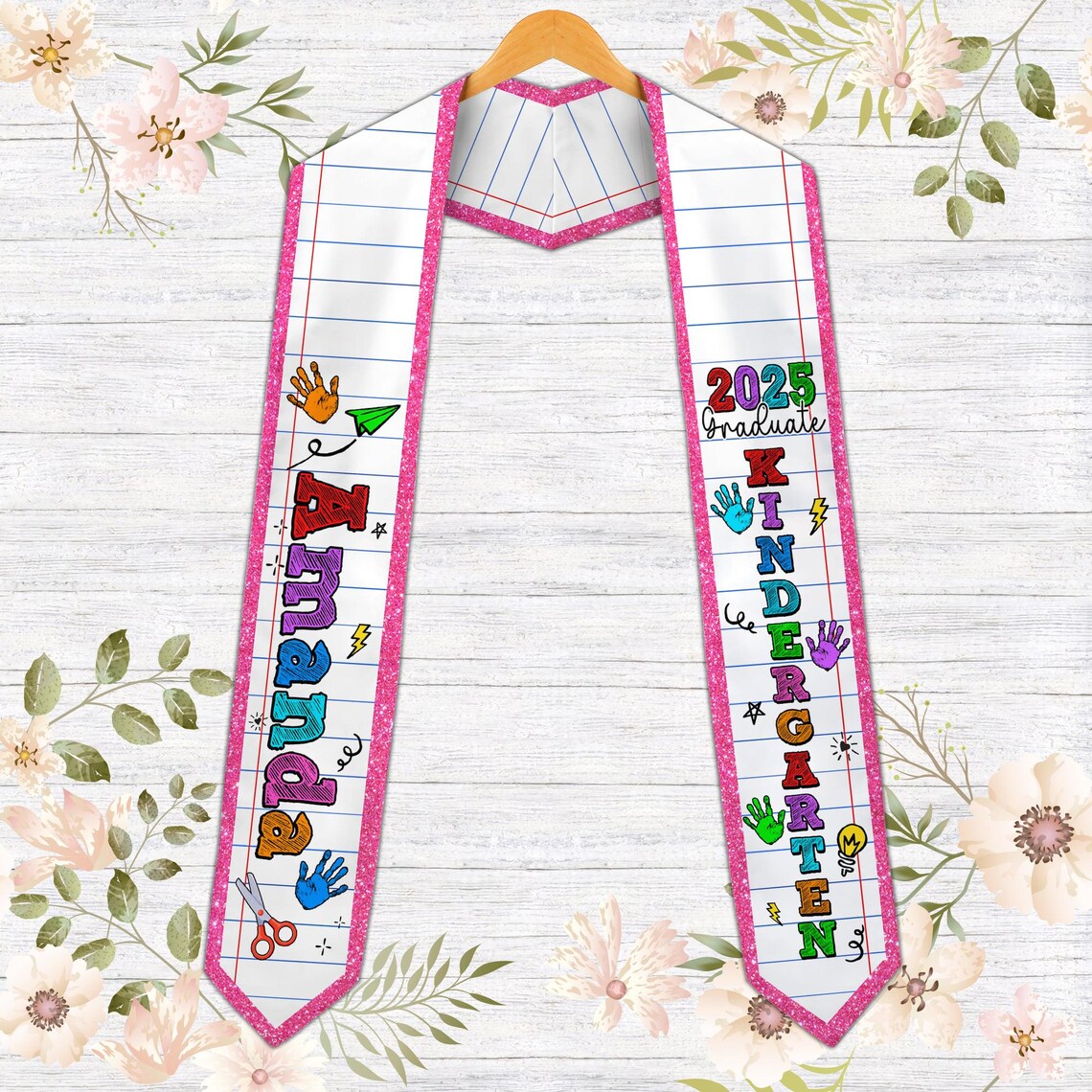 Personalized Kids Graduation Stole, 2025 Graduate Custom Name Kids Grad ...