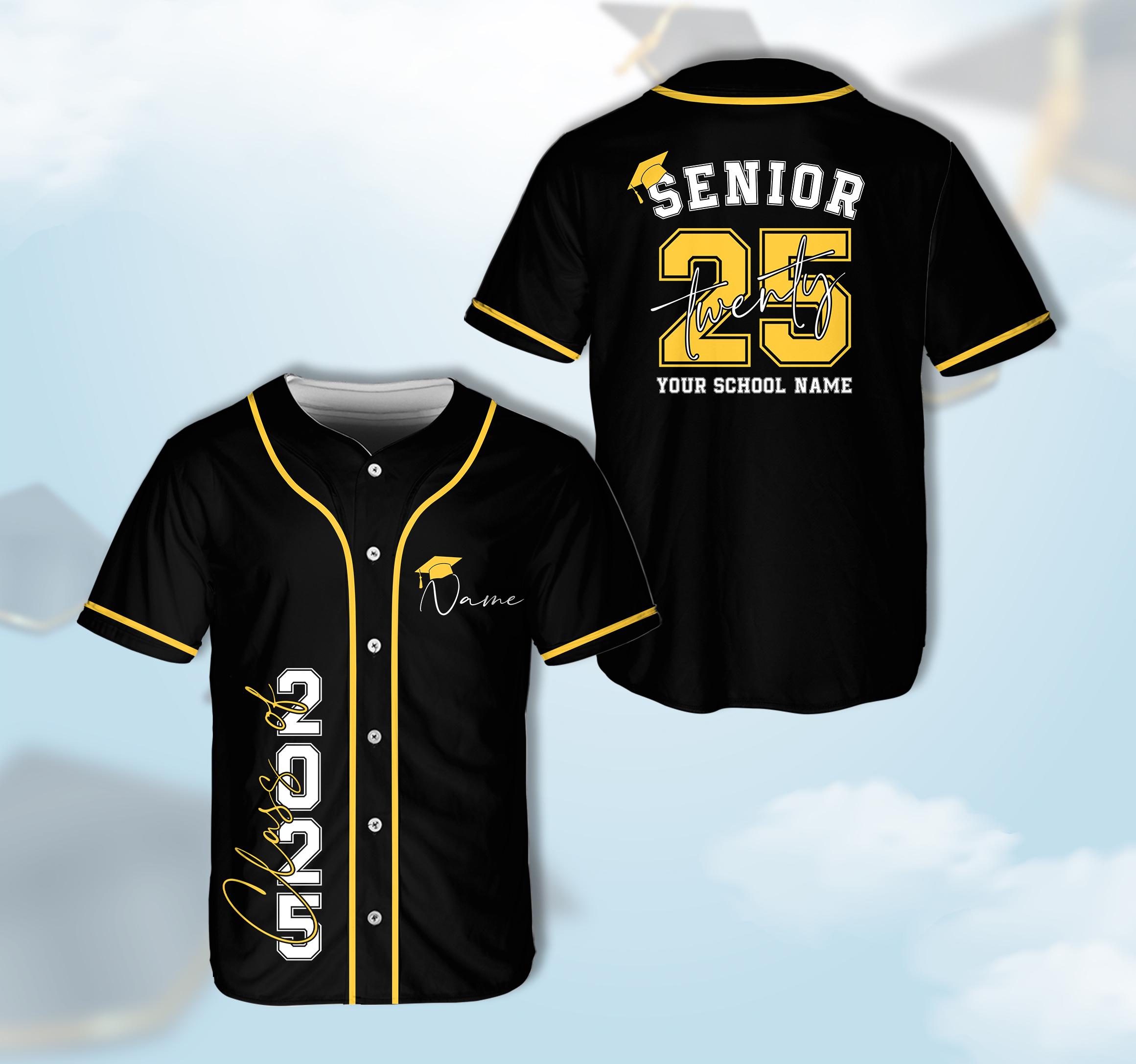 Custom Senior 2025 Baseball Jersey, Personalized Graduation Baseball ...