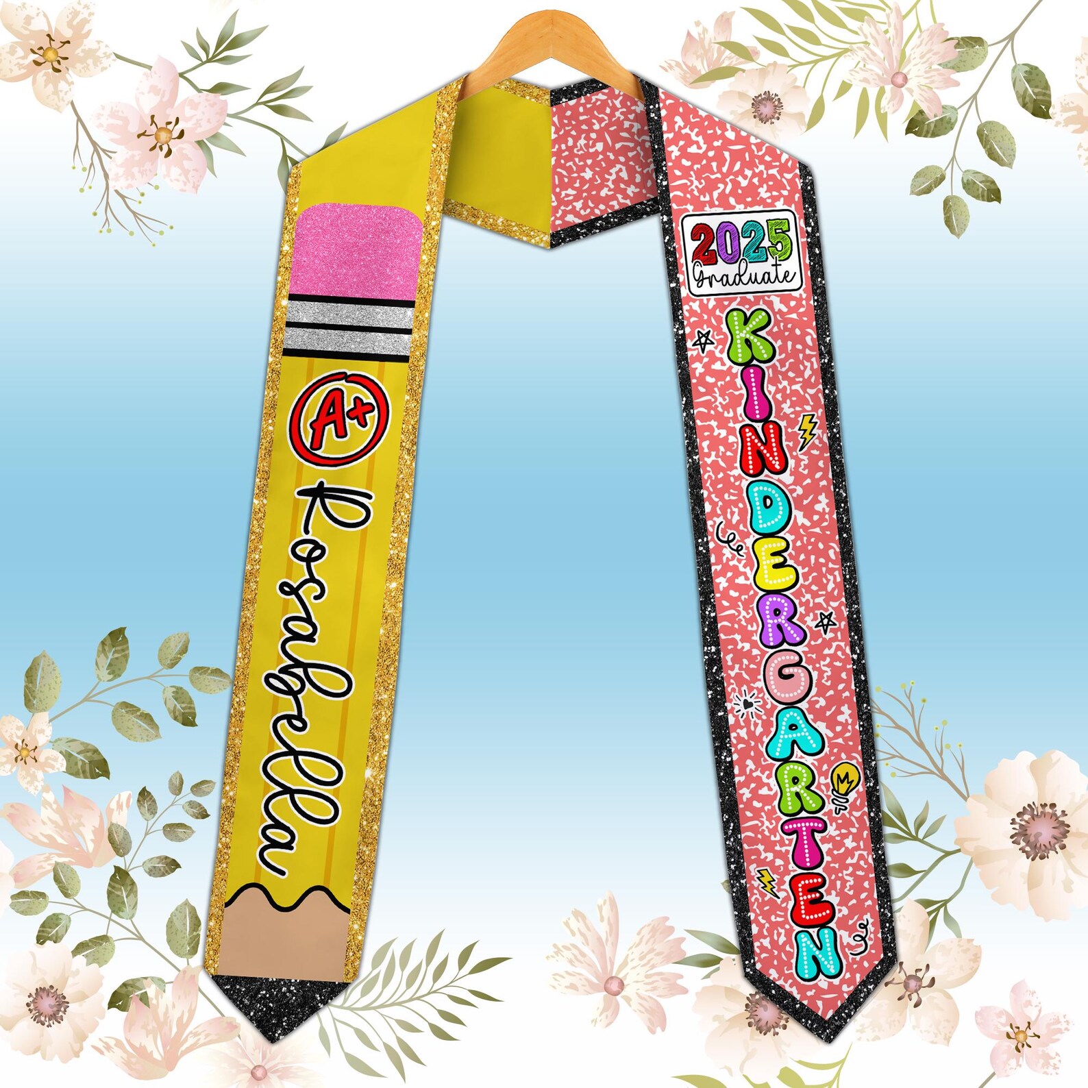 Personalized Kids Graduation Stole, 2025 Graduate Custom Name Kids Grad ...