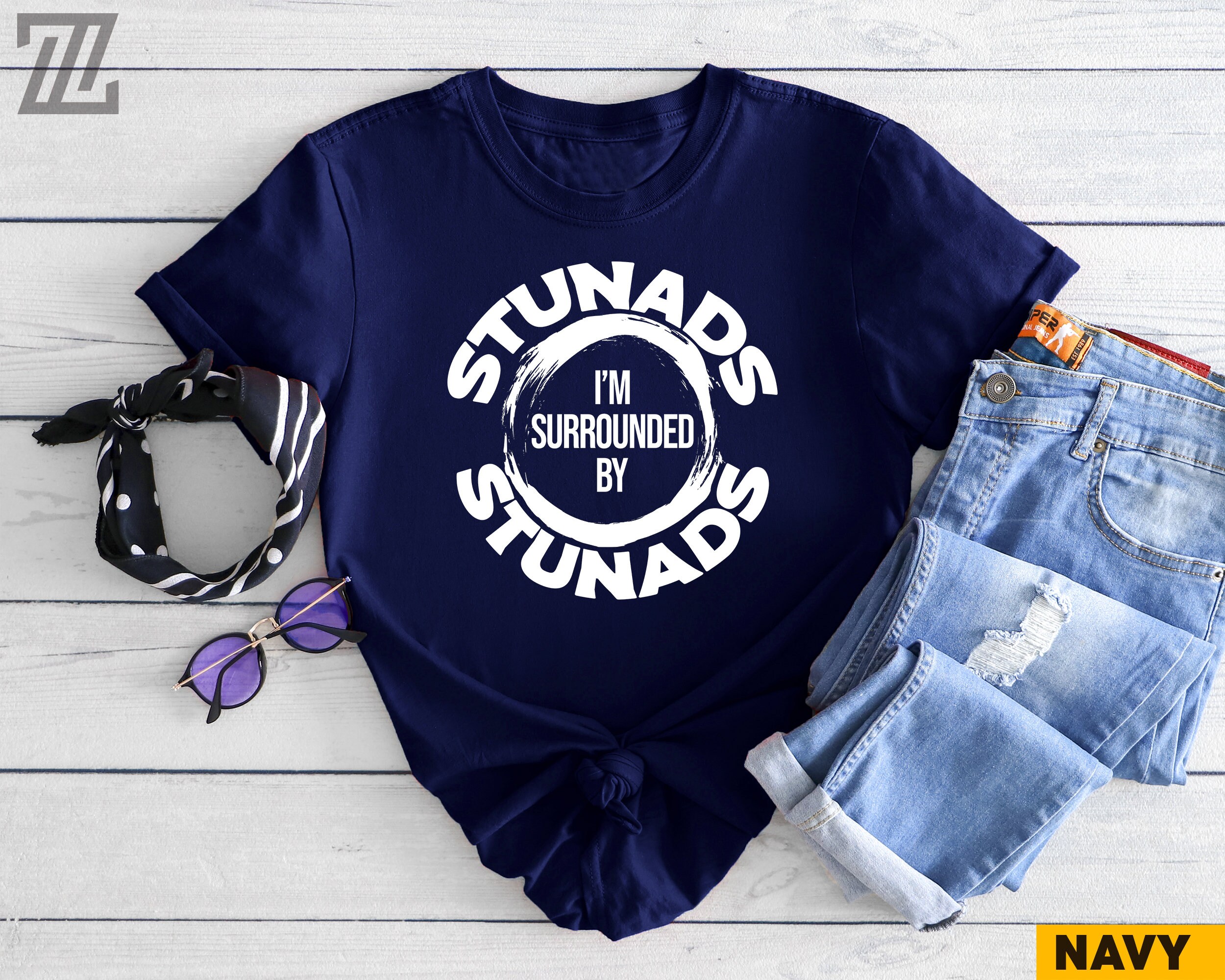 I'm Surrounded by Stunads Vintage Funny Logo Tshirt - Etsy